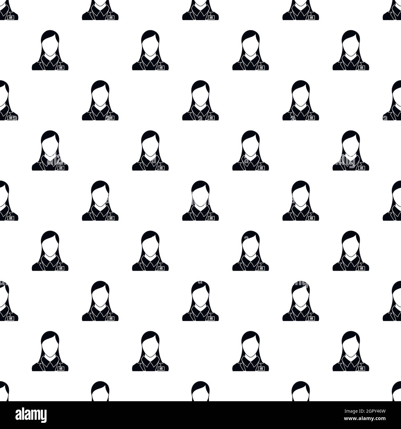 Seamless pattern black female Cut Out Stock Images & Pictures - Alamy