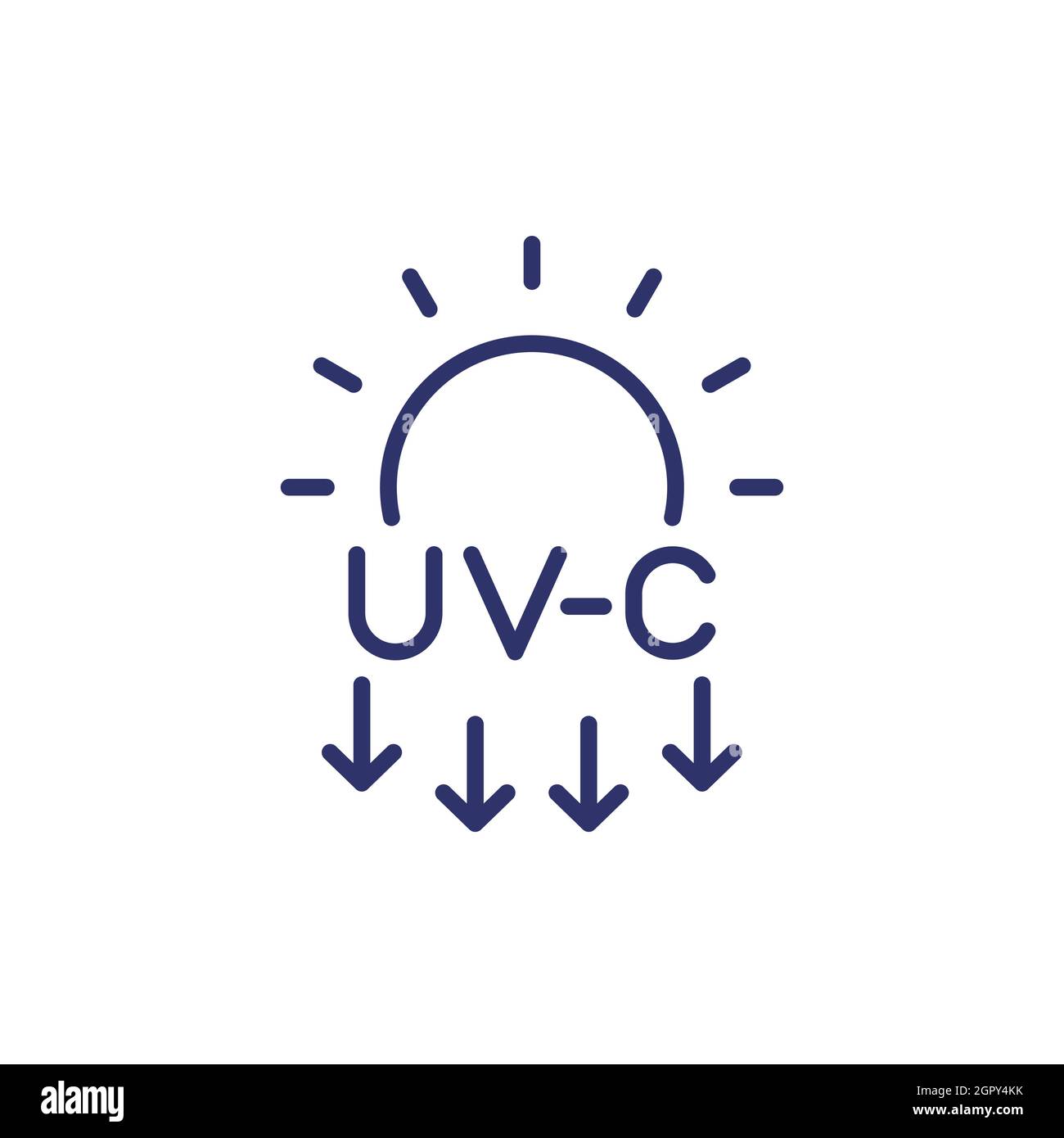 UV-C light disinfection line icon Stock Vector Image & Art - Alamy