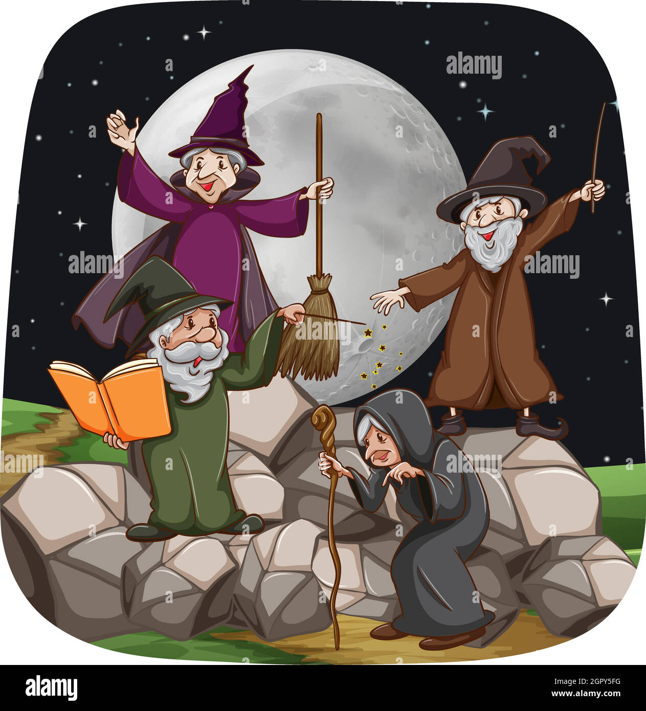 Witch and wizard Stock Vector Image & Art - Alamy