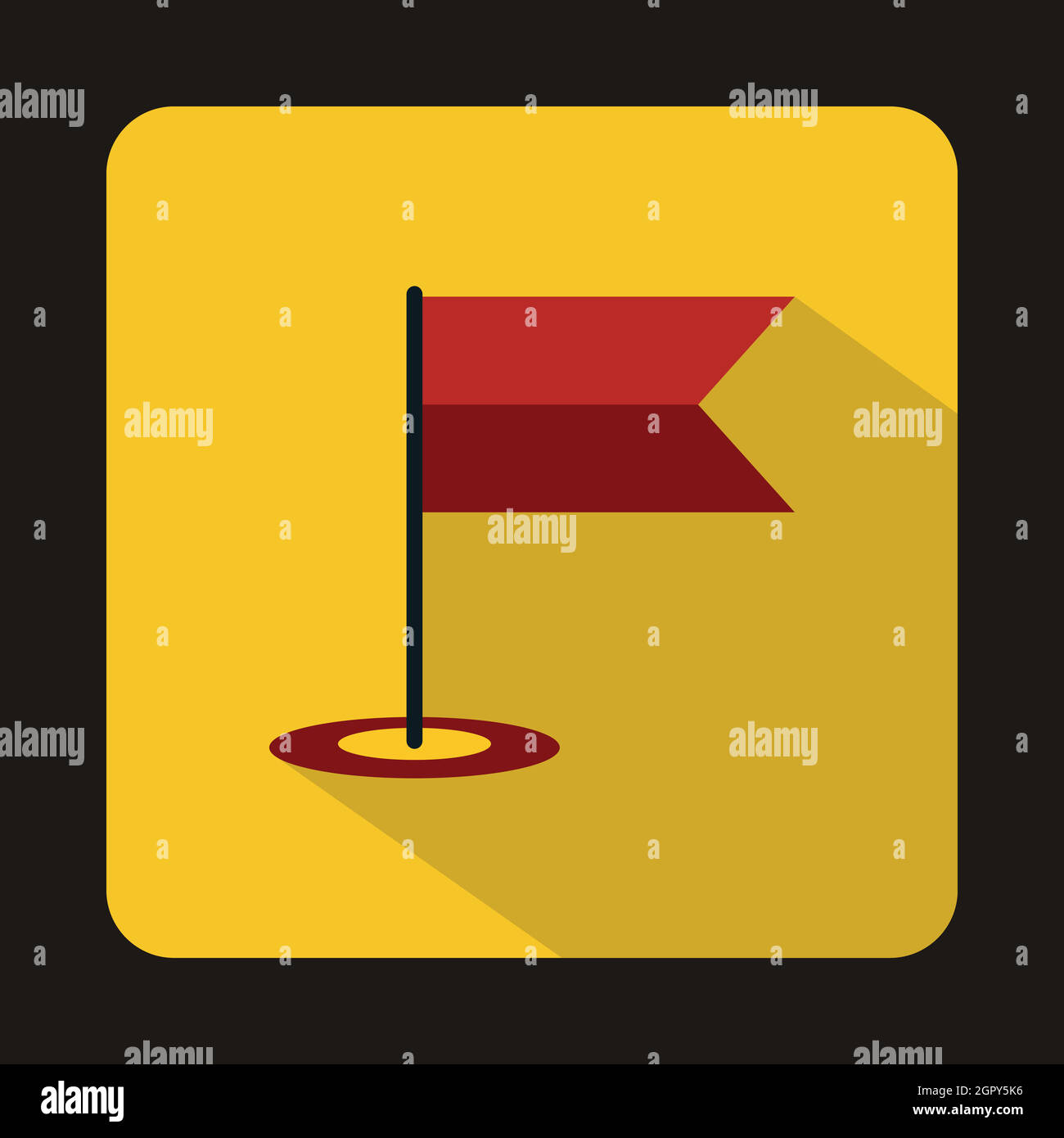 Locator flag icon in flat style Stock Vector Image & Art - Alamy