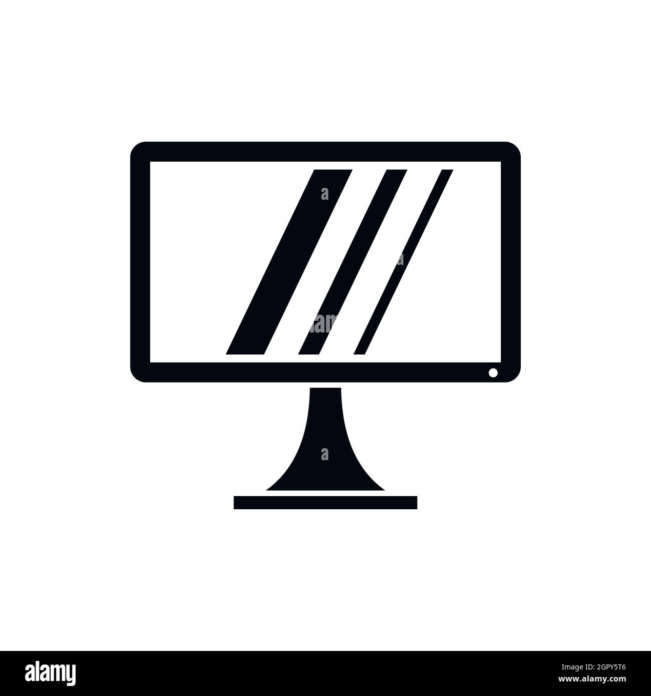 Computer monitor icon, simple style Stock Vector Image & Art - Alamy