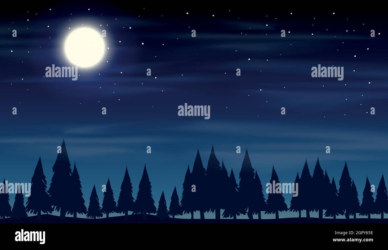 Silhouette trees plants Stock Vector Images - Alamy