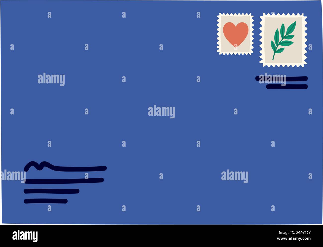 beautiful envelope illustration Stock Vector Image & Art - Alamy