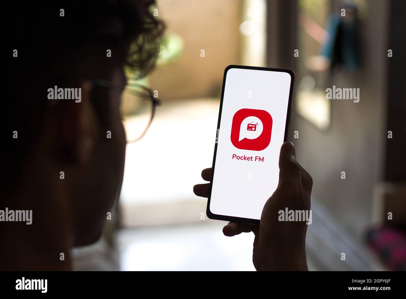 West Bangal, India - September 28, 2021 : Pocket FM logo on phone ...