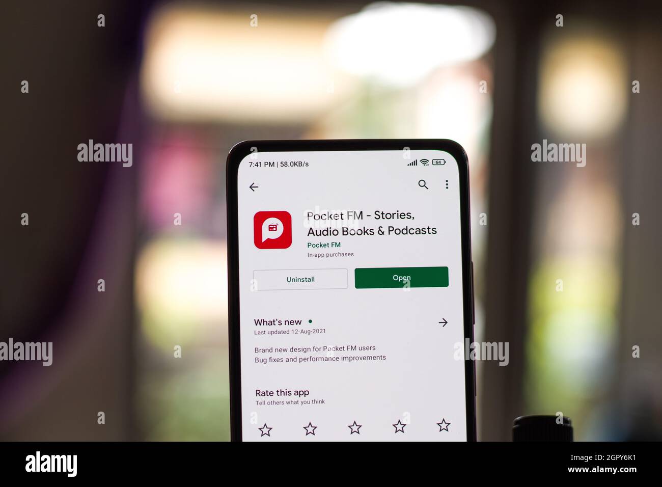 West Bangal, India - September 28, 2021 : Pocket FM logo on phone ...