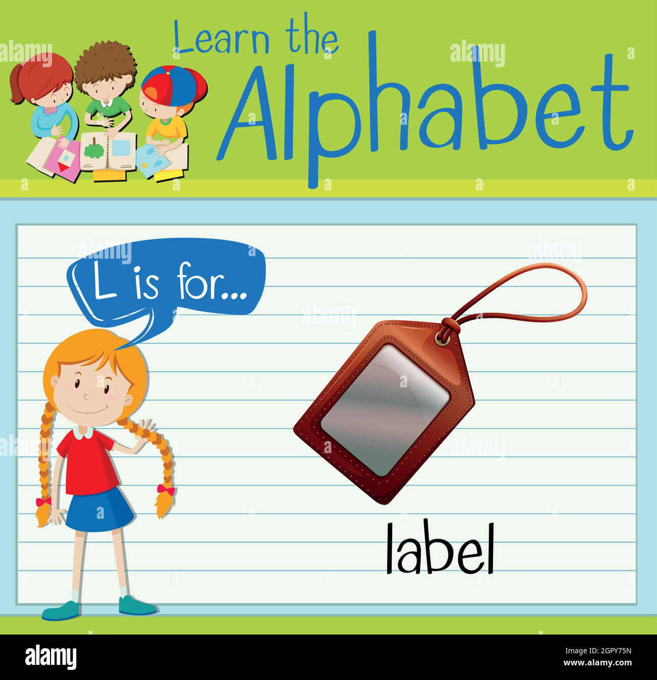 Flashcard letter L is for label Stock Vector Image & Art - Alamy