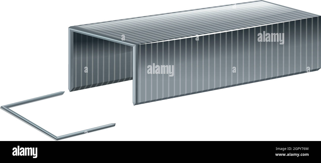 Staple wire on white background Stock Vector Image & Art - Alamy