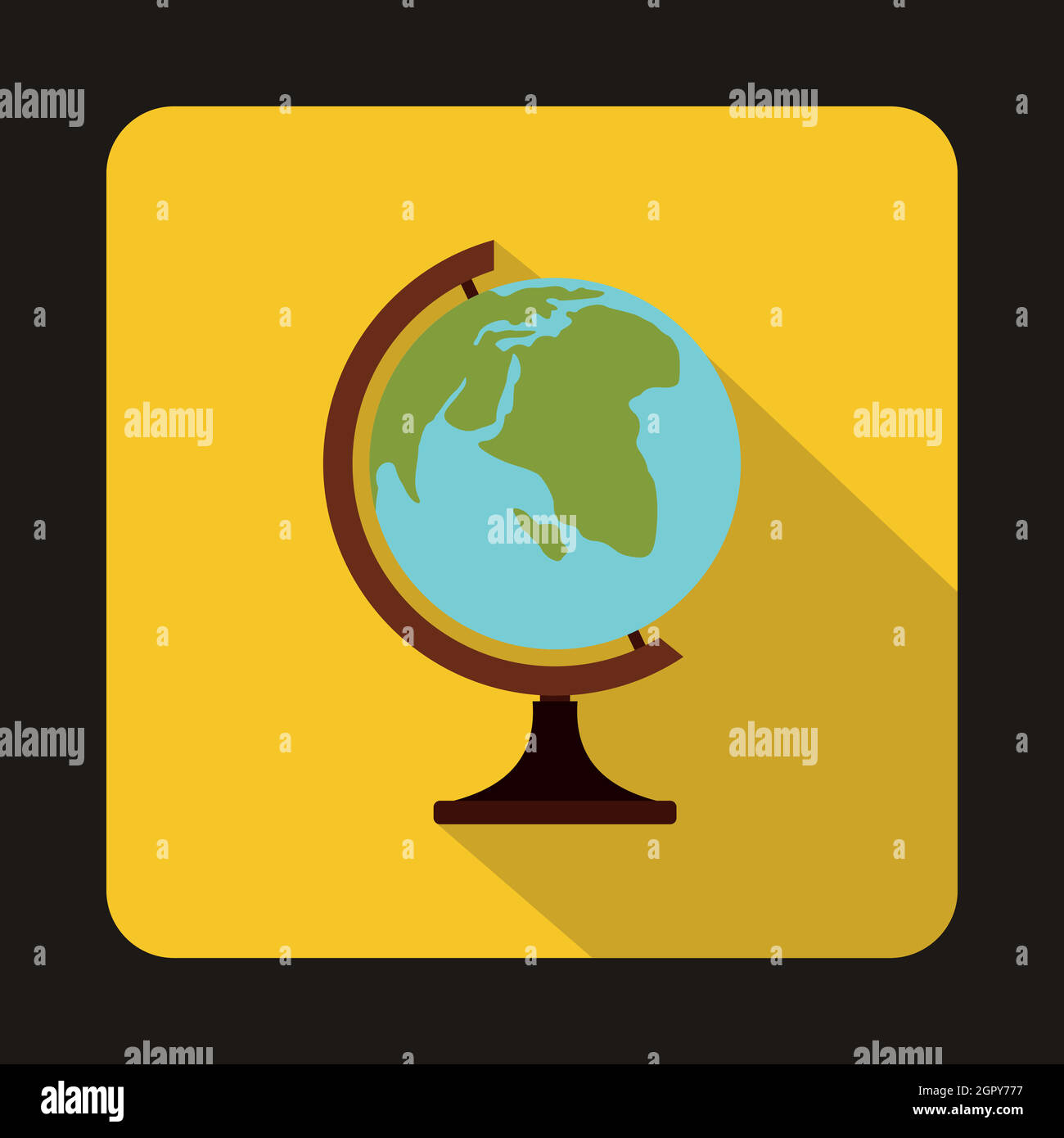 Globe icon in flat style Stock Vector Image & Art - Alamy