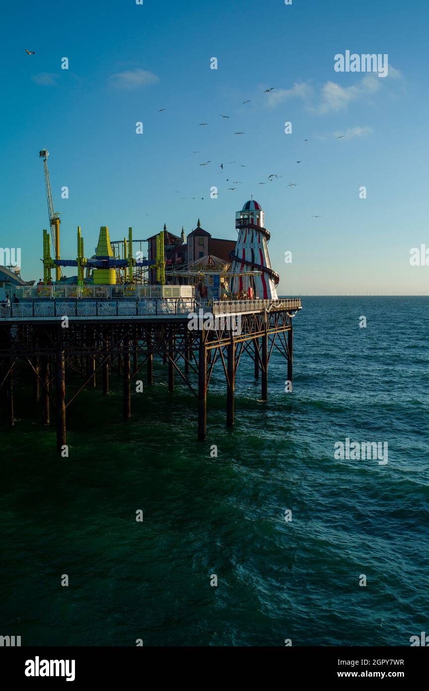Brighton Palace Pier rides and attractions Stock Photo - Alamy