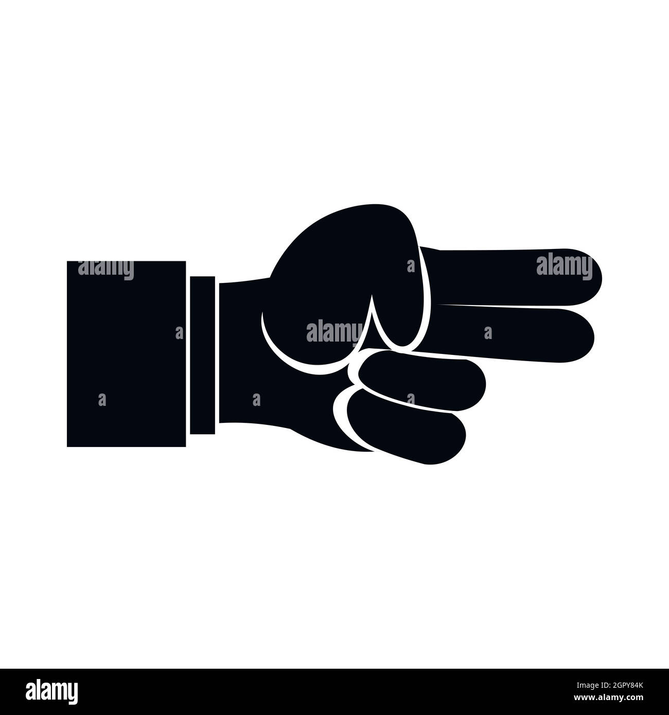 Hand showing two fingers icon Stock Vector Image & Art - Alamy