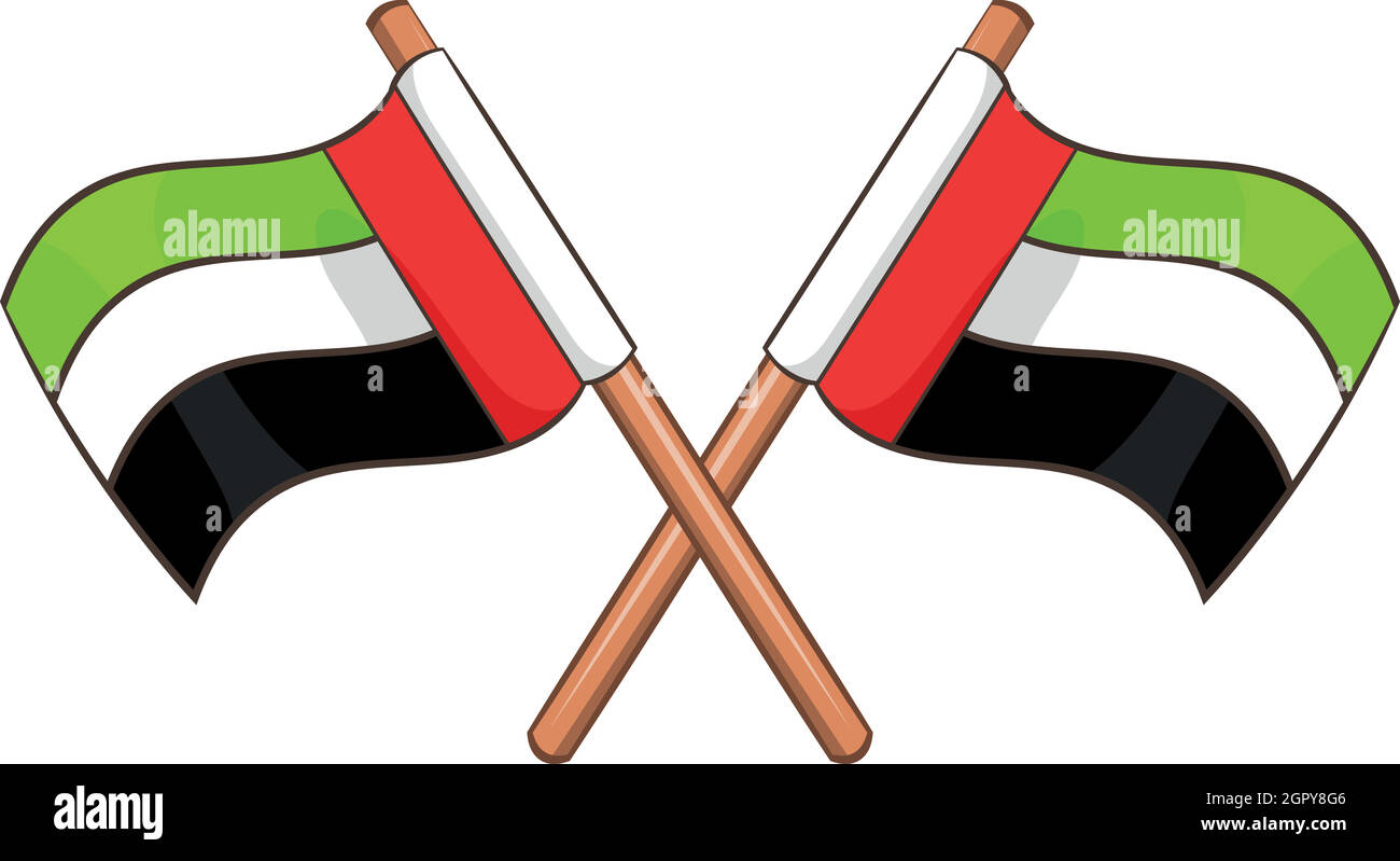 UAE flag icon, cartoon style Stock Vector Image & Art - Alamy