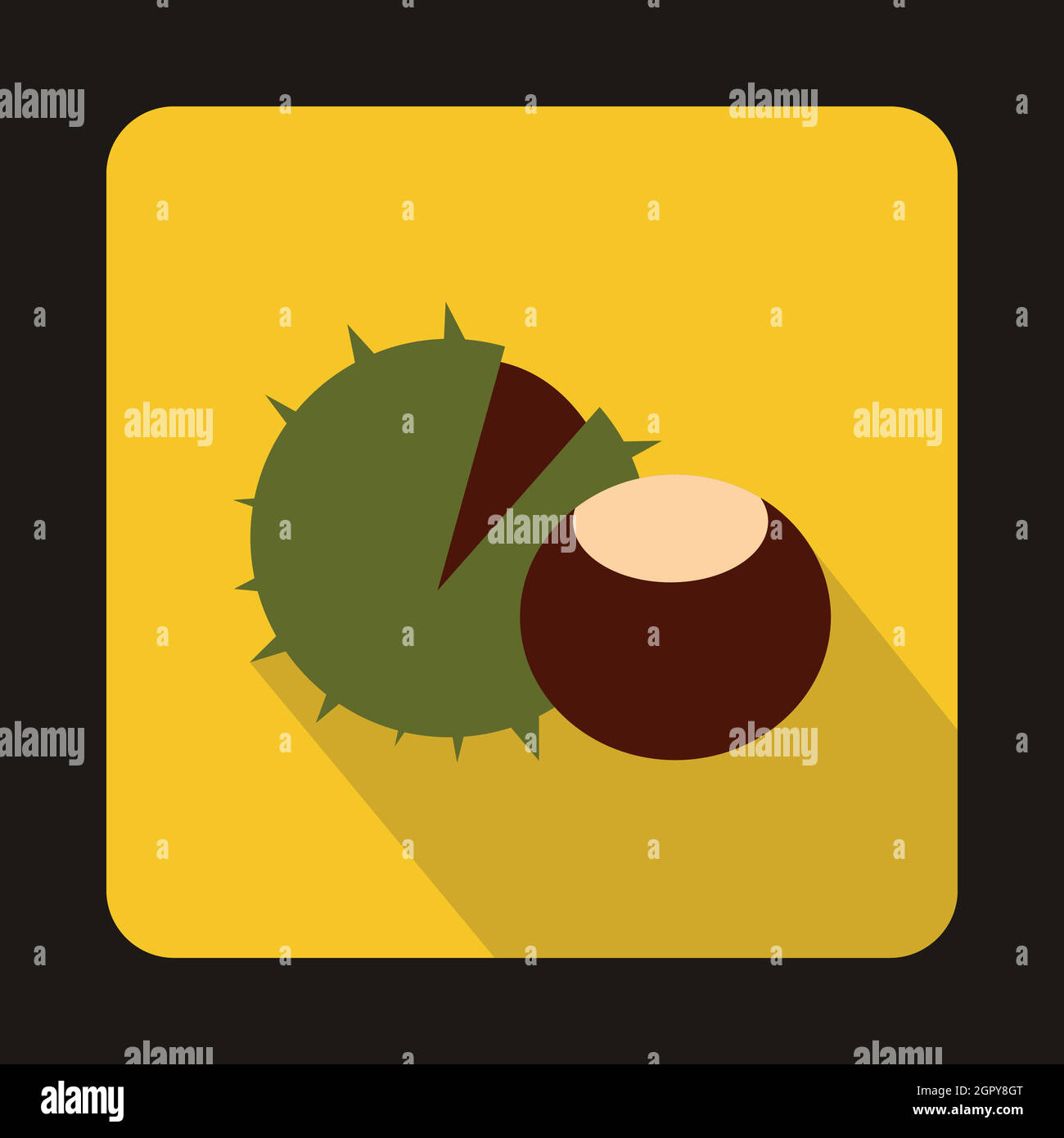 Hazelnuts icon in flat style Stock Vector Image & Art - Alamy