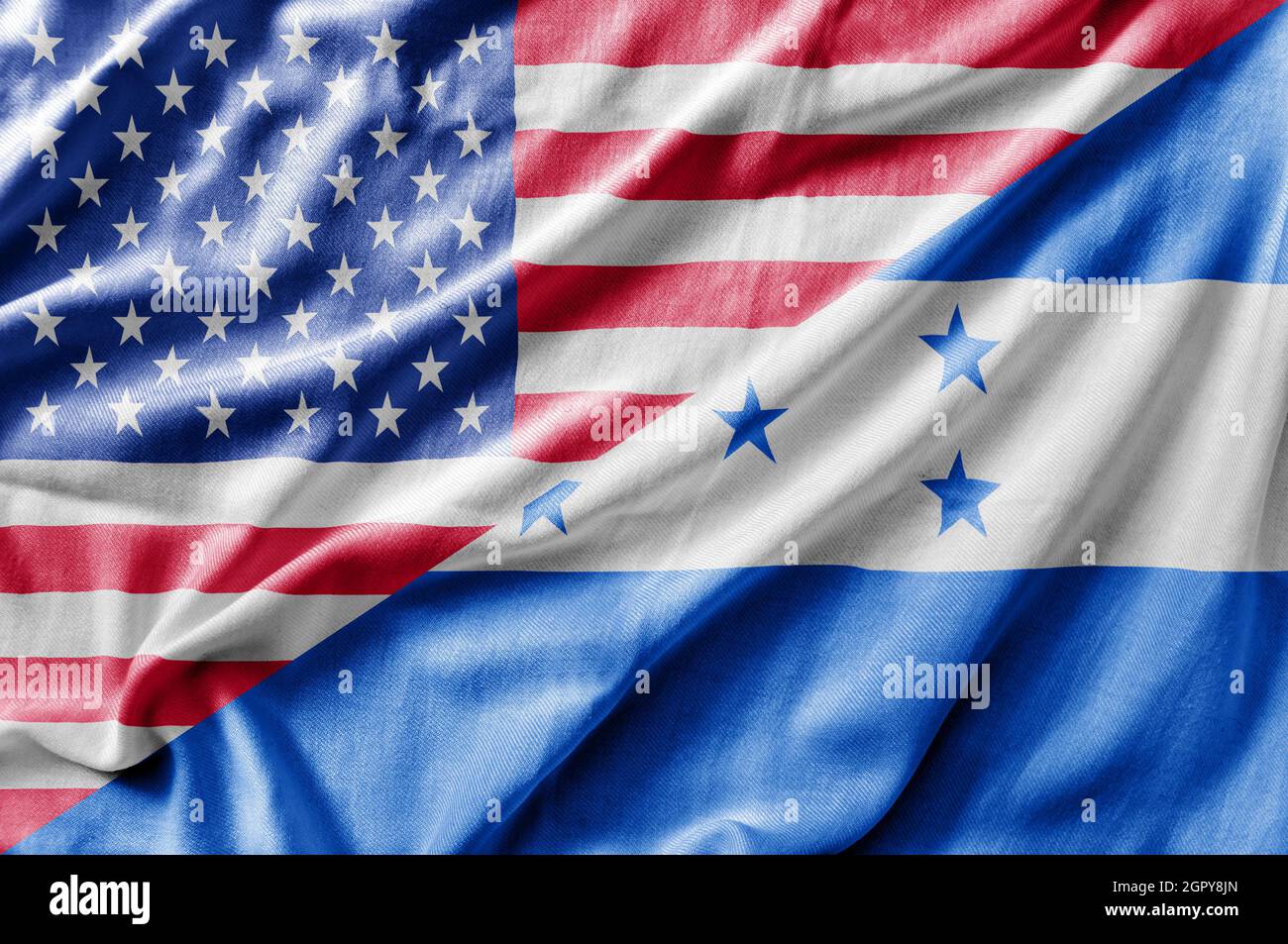 Mixed USA and Honduras flag, three dimensional render Stock Photo - Alamy