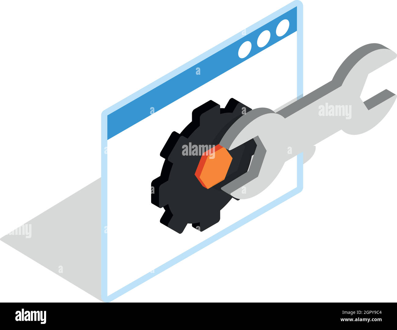 Isometric illustration worker Cut Out Stock Images & Pictures - Alamy