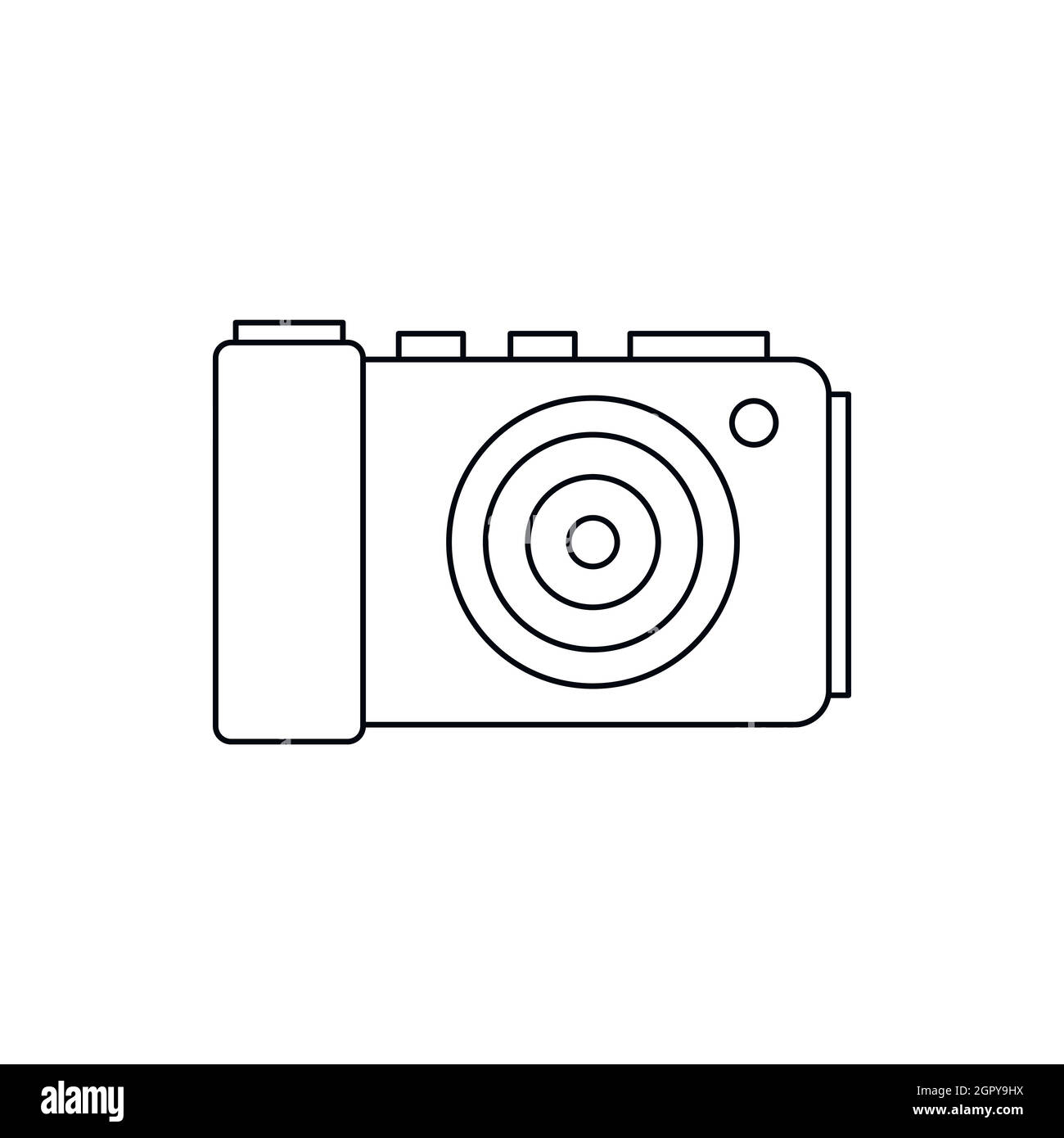 Shutter modern digital camera in Cut Out Stock Images & Pictures - Alamy