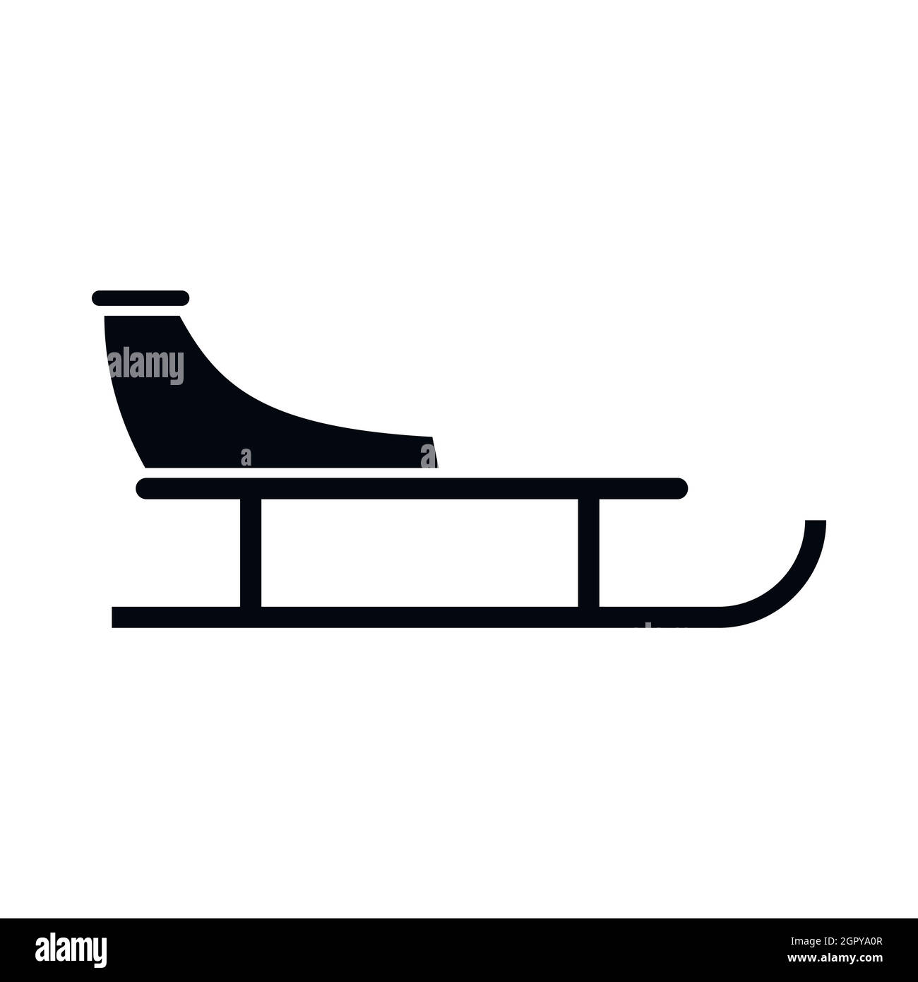Sled icon, simple style Stock Vector Image & Art - Alamy