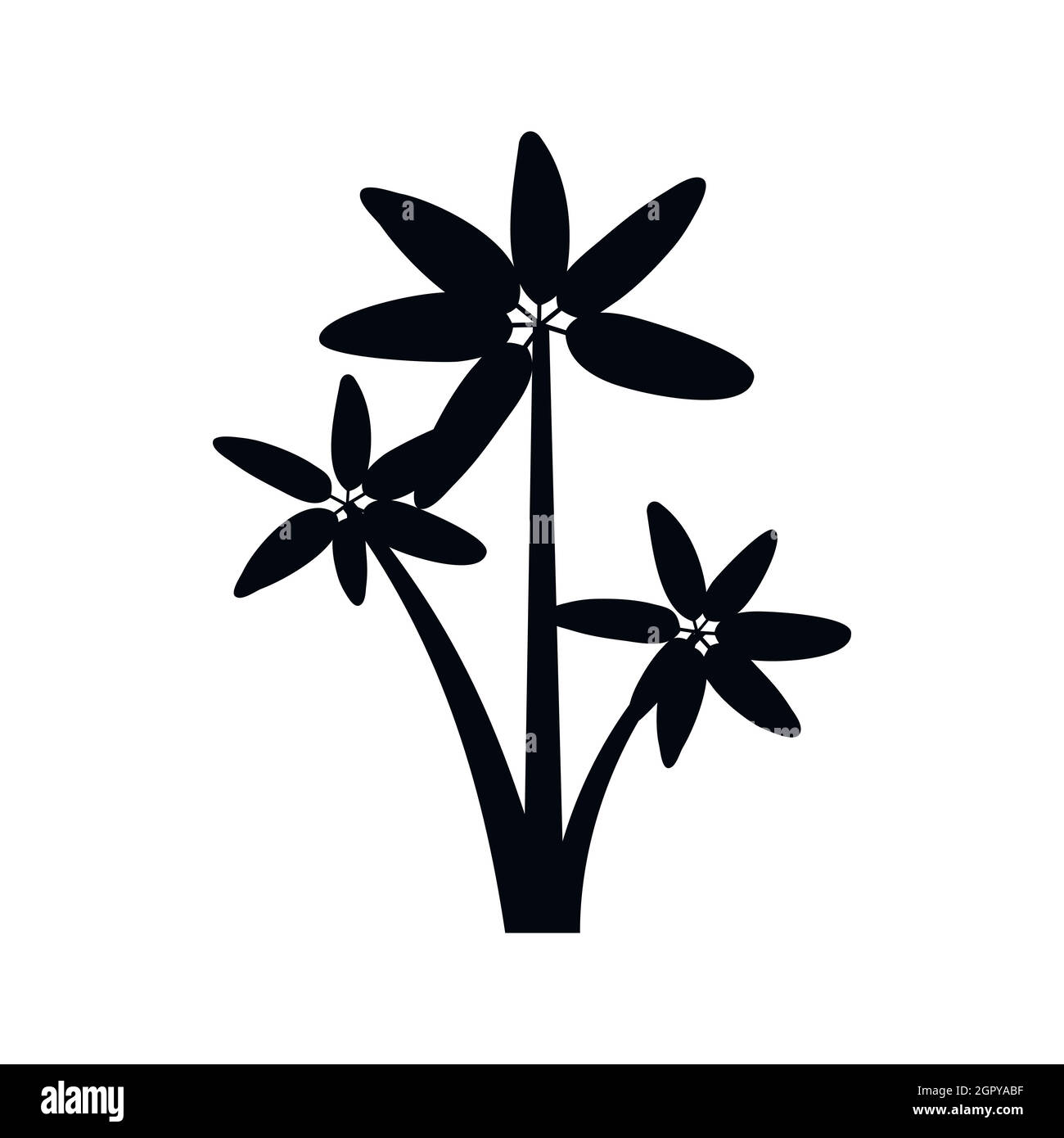 Simple style palm tree Cut Out Stock Images & Pictures - Alamy