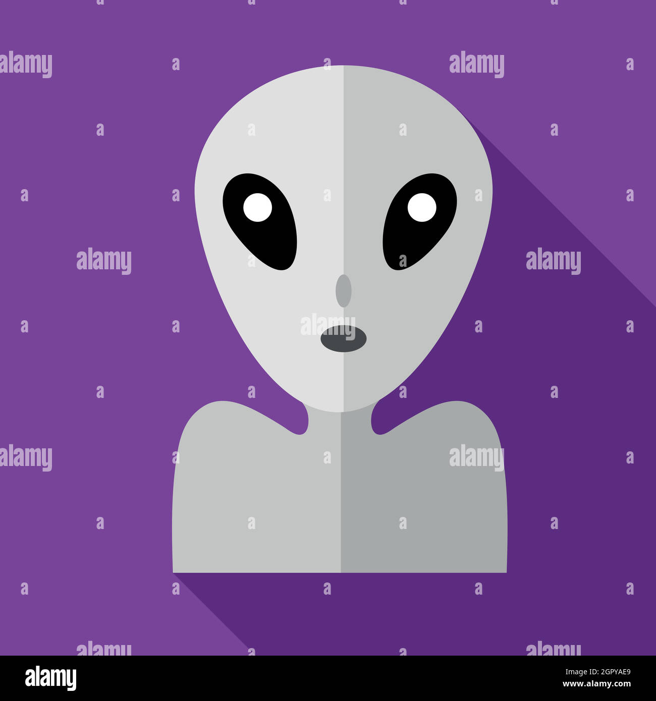 Alien icon in flat style Stock Vector Image & Art - Alamy