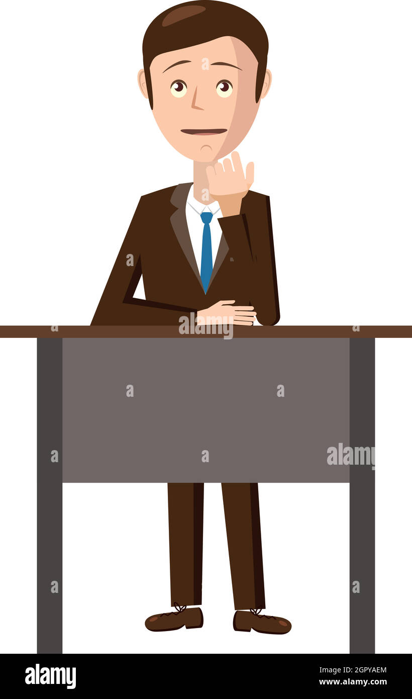 Sitting man on desk Stock Vector Images - Alamy