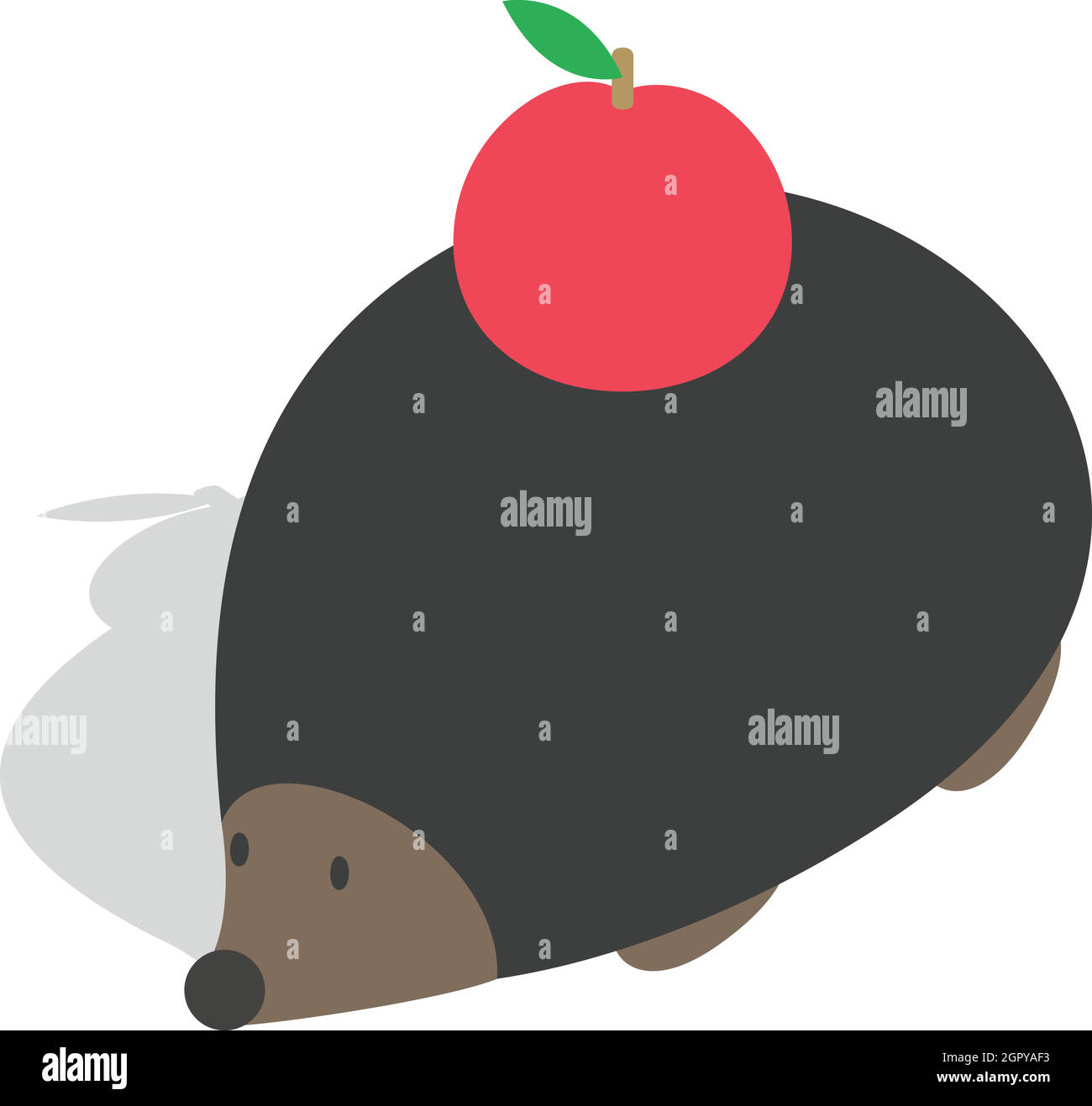 Hedgehog with apple icon, isometric 3d style Stock Vector Image & Art ...