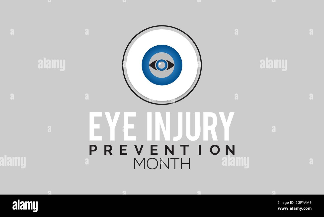 Eye Injury Prevention awareness observance day banner template design ...
