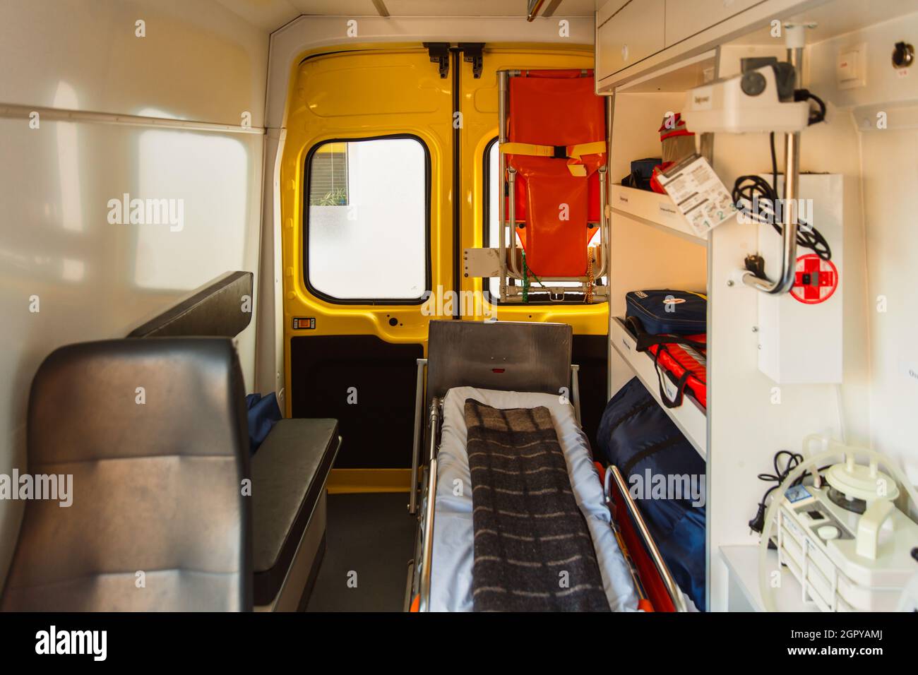 Ambulance inside equipment hi-res stock photography and images - Alamy