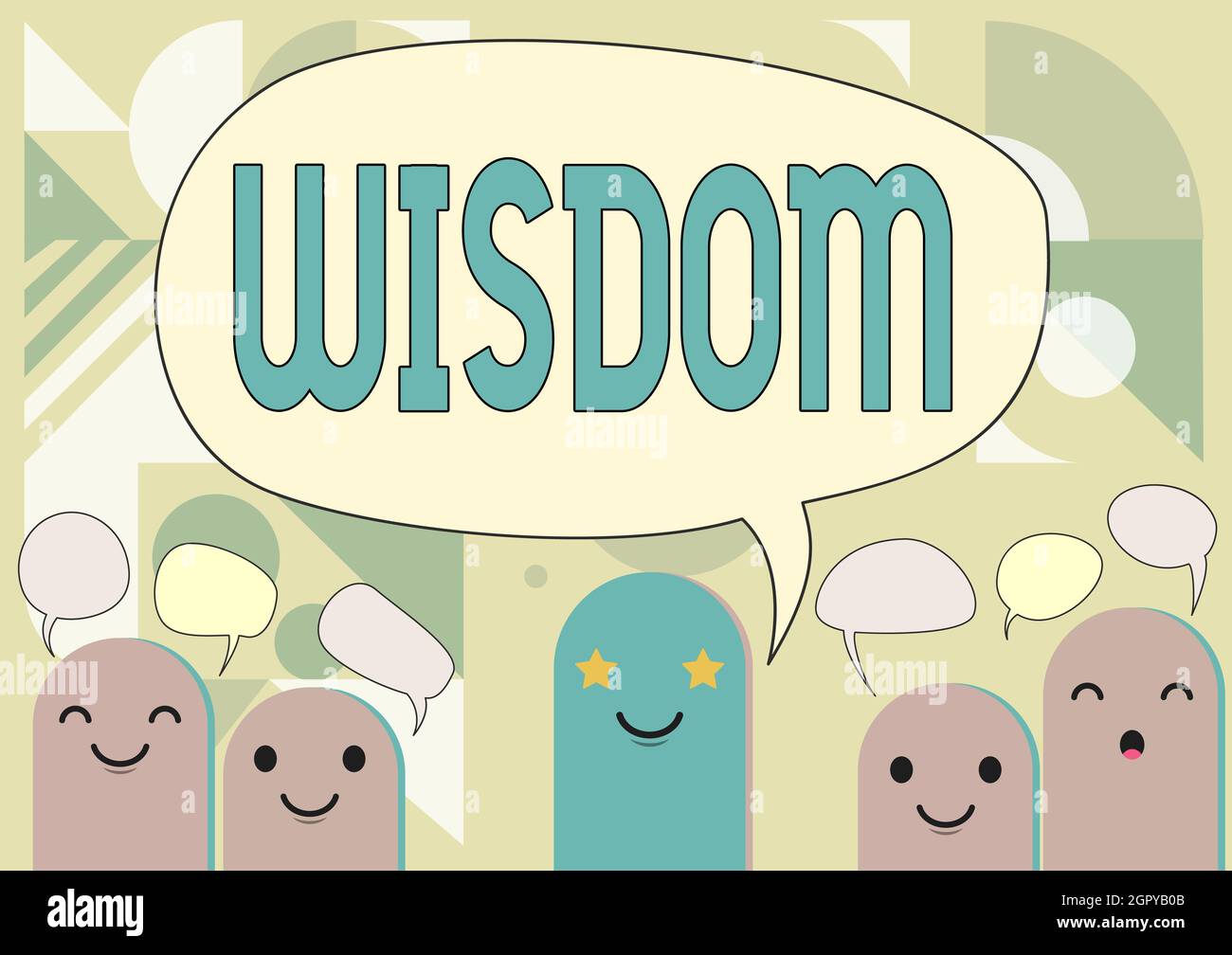 Text caption presenting Wisdom. Conceptual photo quality having ...