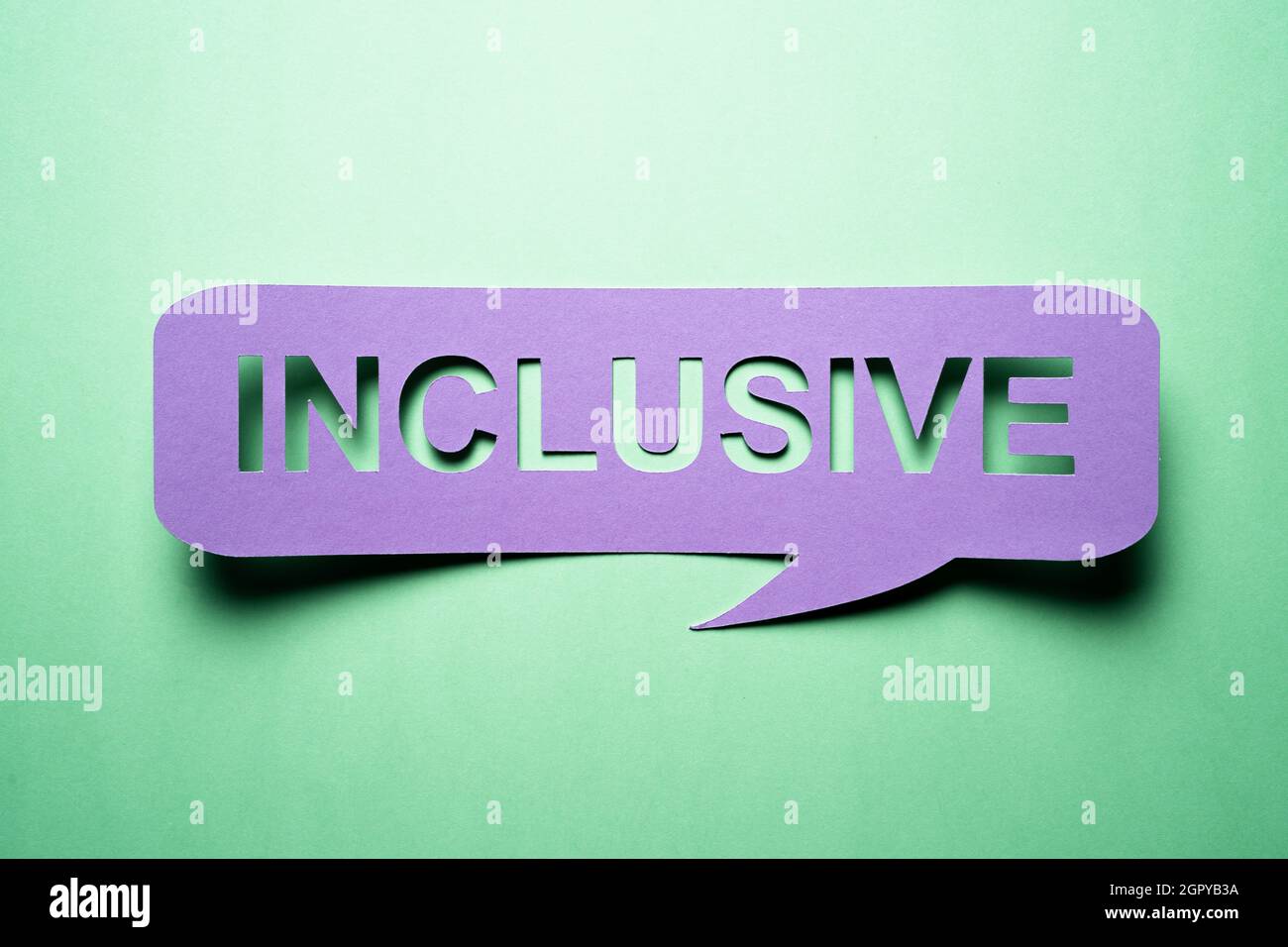 Inclusive Diverse LGBTQ Workplace Speech Bubble Sign Stock Photo - Alamy