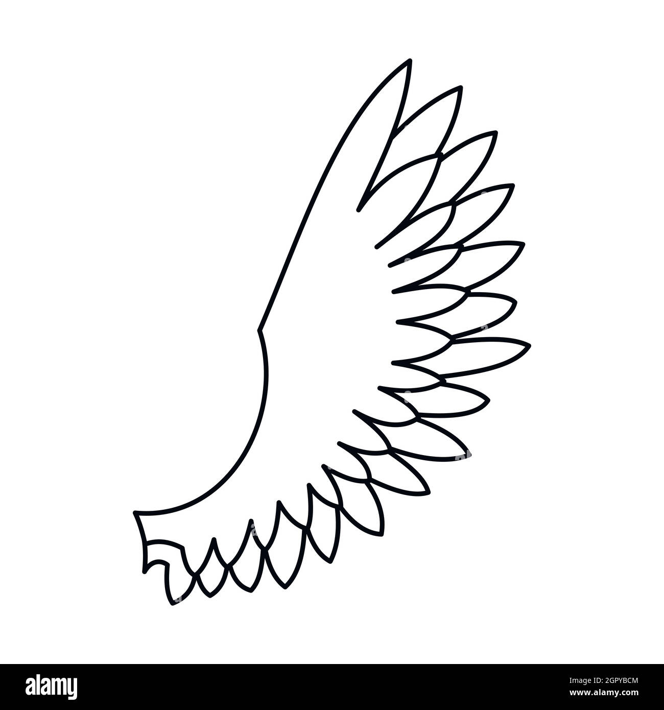 Wing icon, outline style Stock Vector Image & Art - Alamy