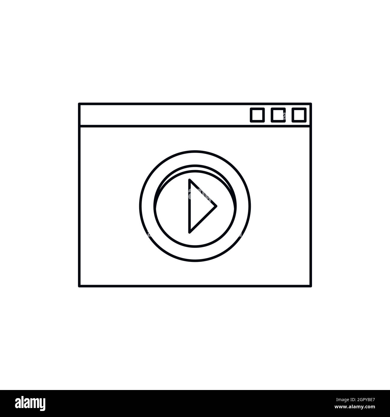 Tv stream icon outline Stock Vector Images - Alamy