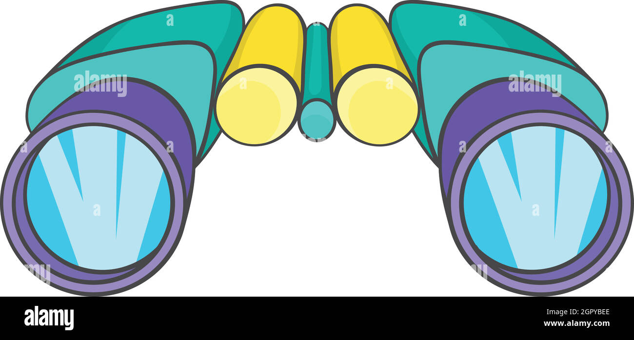 Binocular icon in cartoon style Stock Vector Image & Art - Alamy
