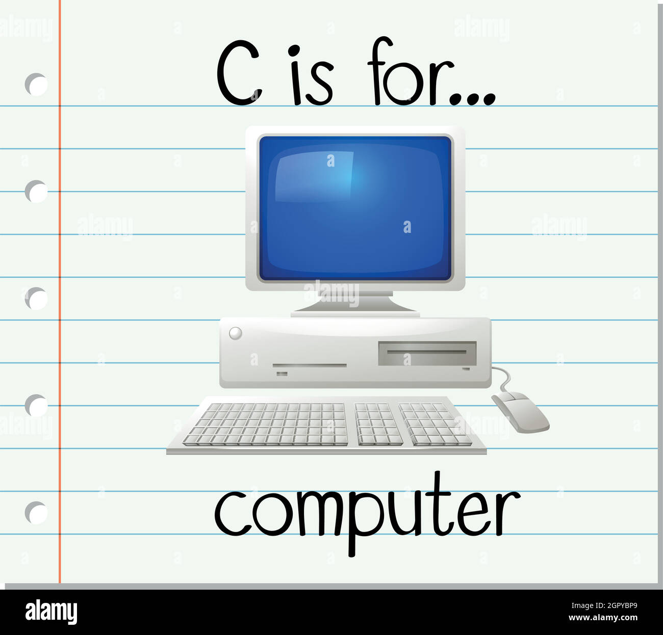 Flashcard letter C is for computer Stock Vector Image & Art - Alamy