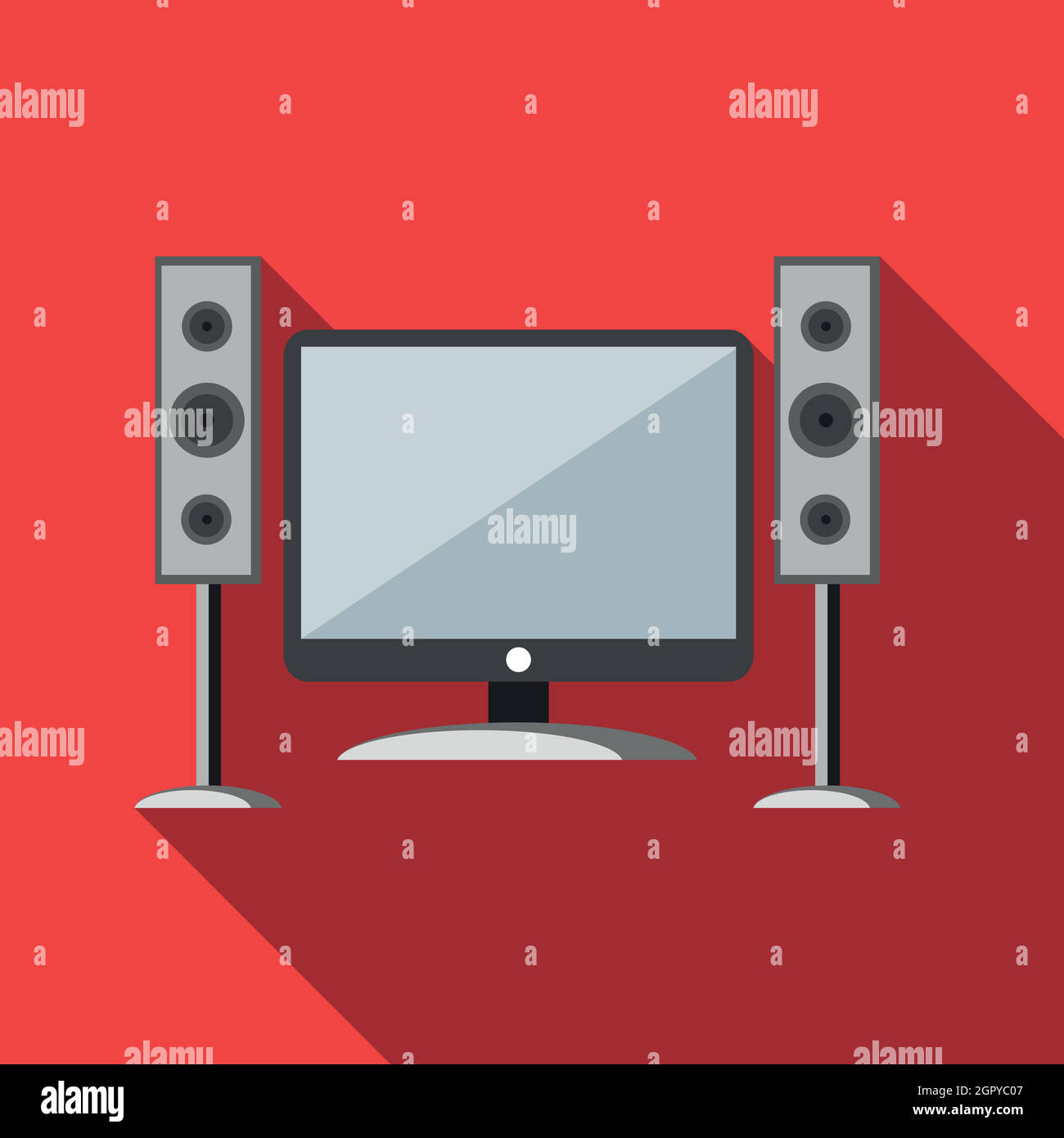 Home theater system tv Stock Vector Images - Alamy
