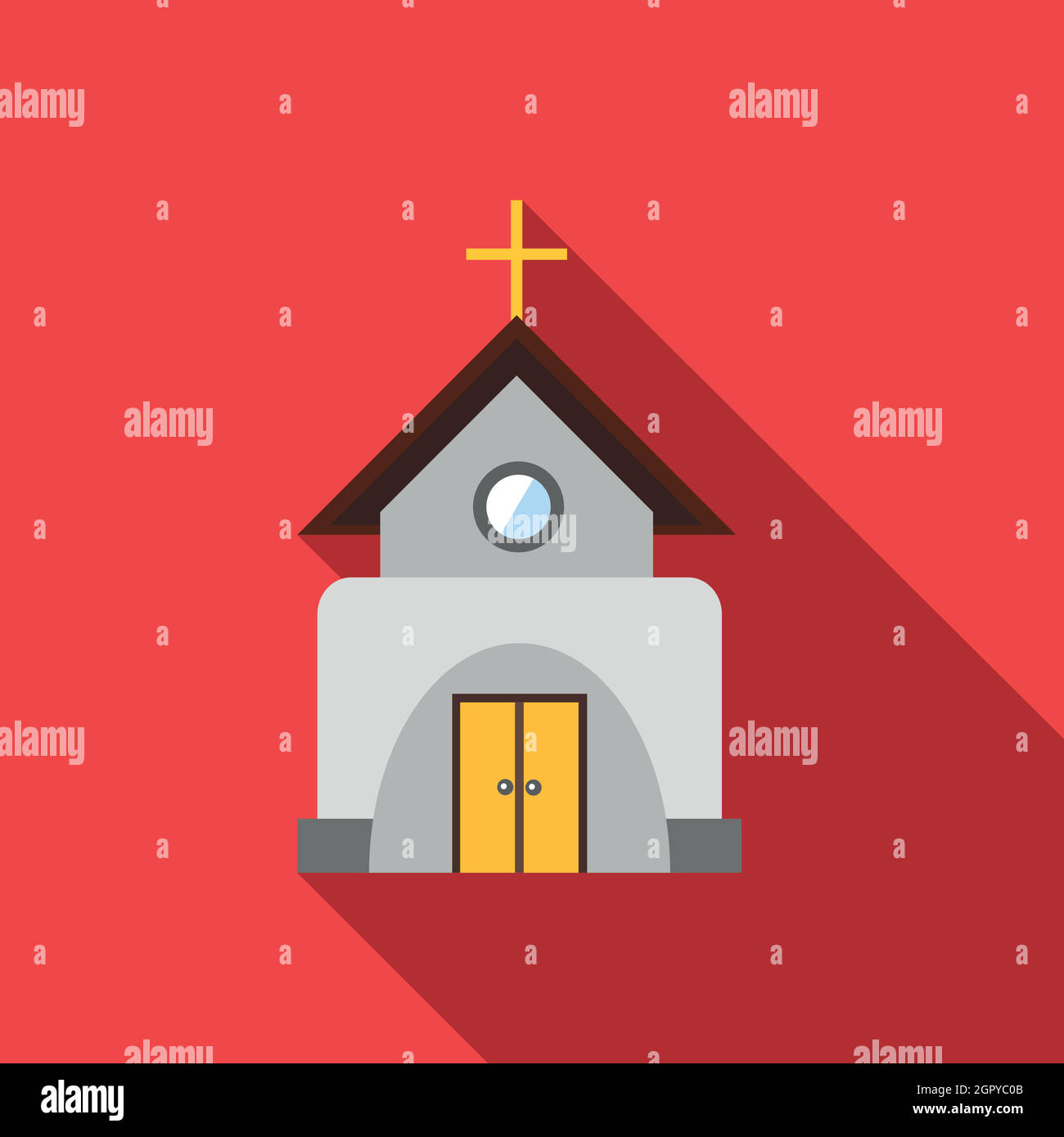 Church icon, flat style Stock Vector Image & Art - Alamy