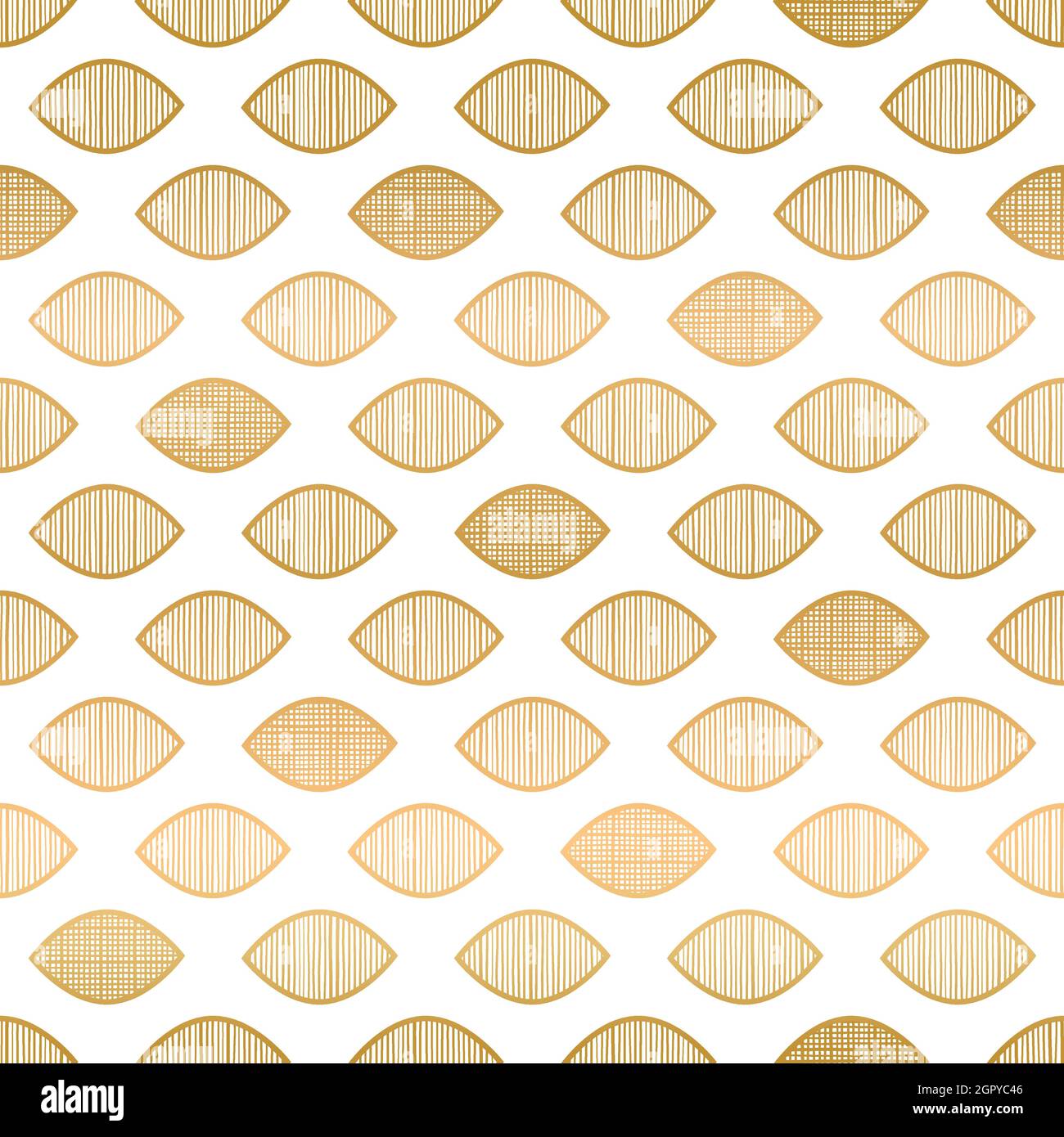 Geometric Gold Seamless Pattern Design on White Background Stock Vector ...