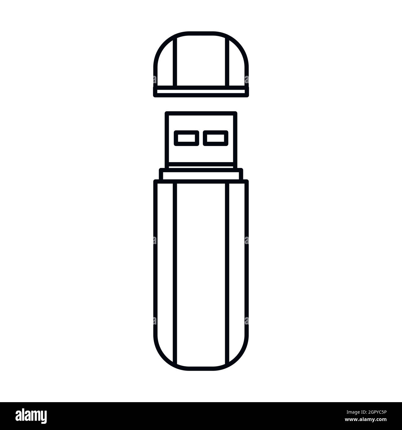 USB flash drive icon, outline style Stock Vector Image & Art - Alamy