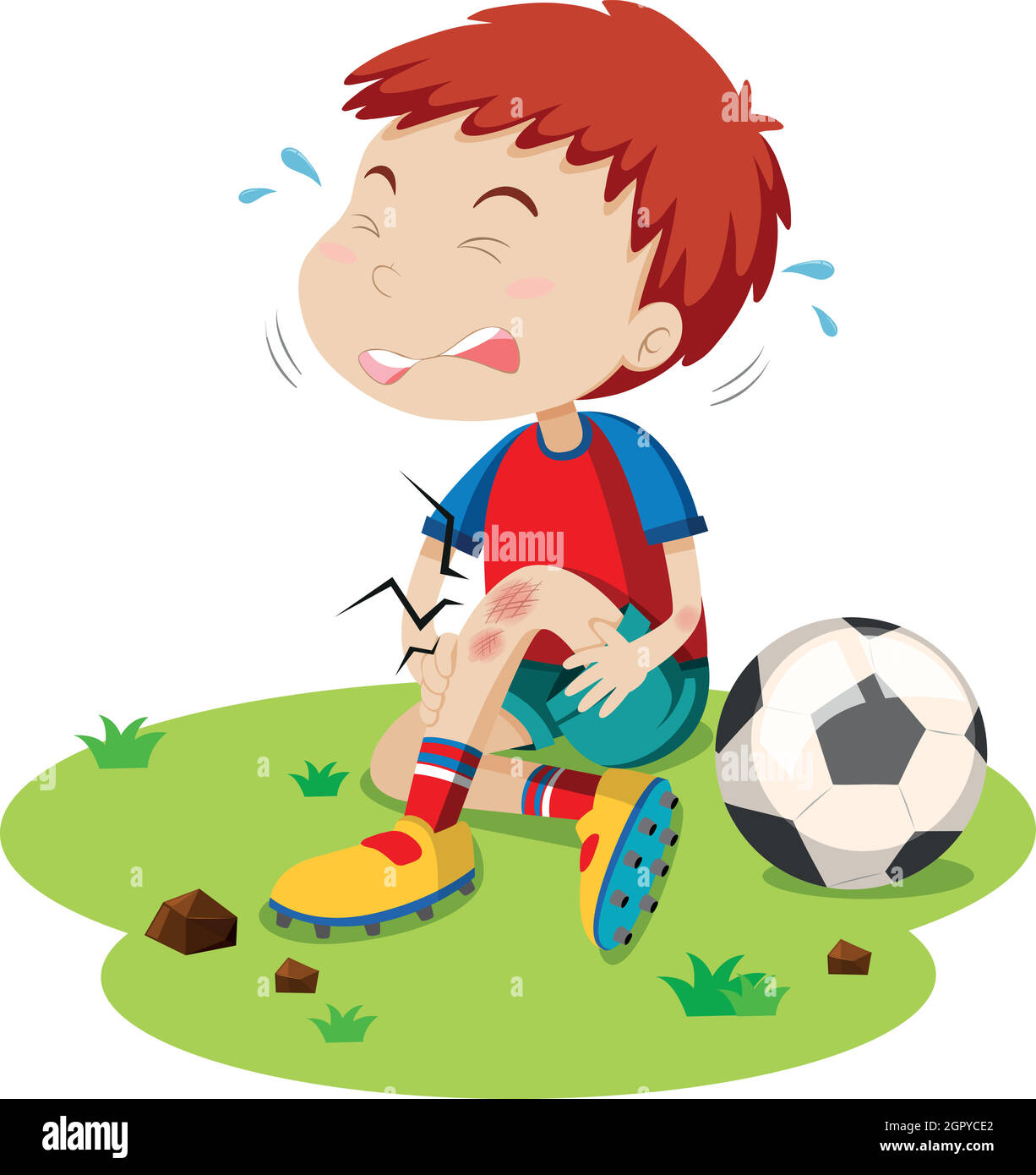 Hurt Boy Clipart Playing