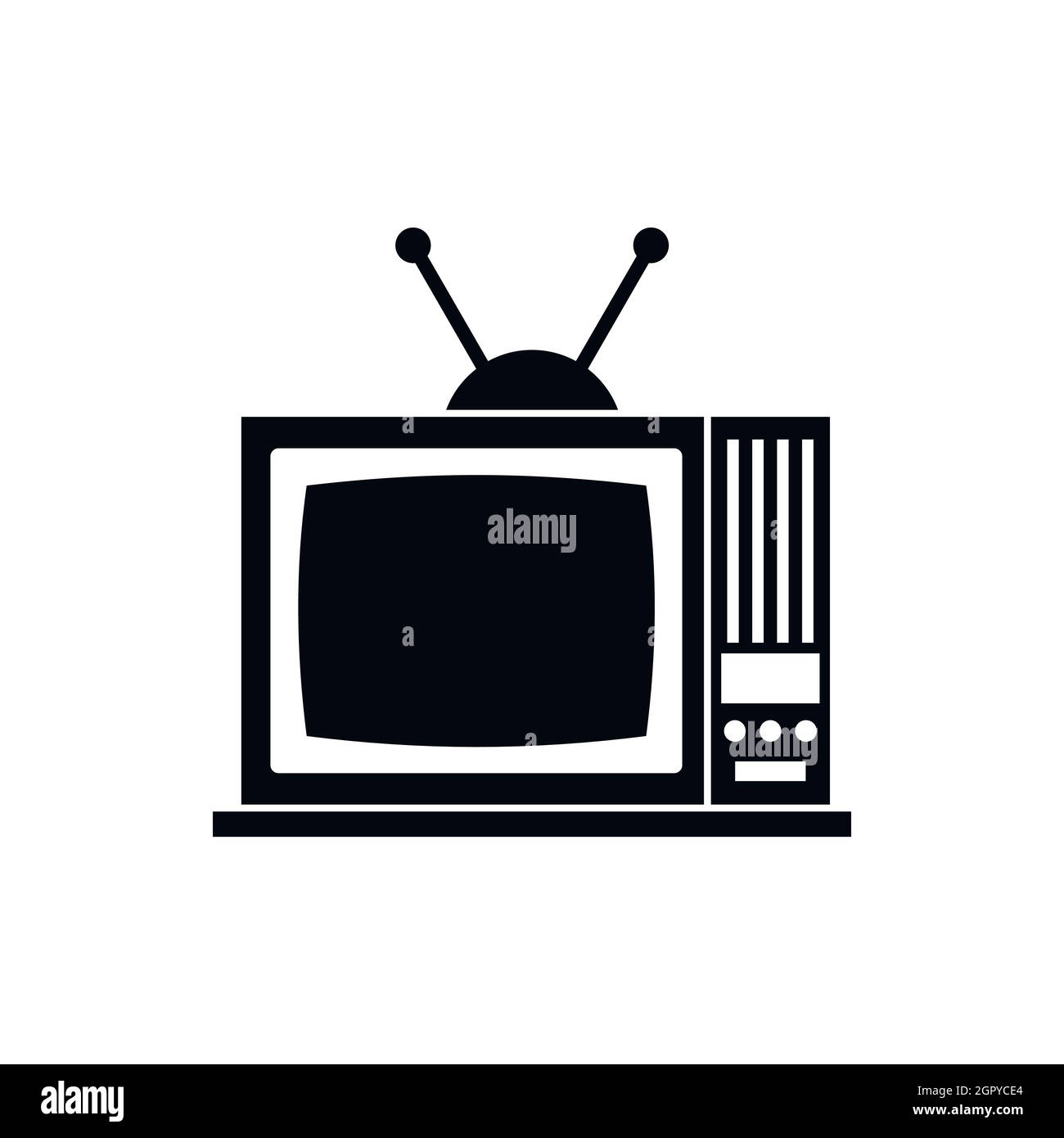 Simple tv icon sign hi-res stock photography and images - Alamy