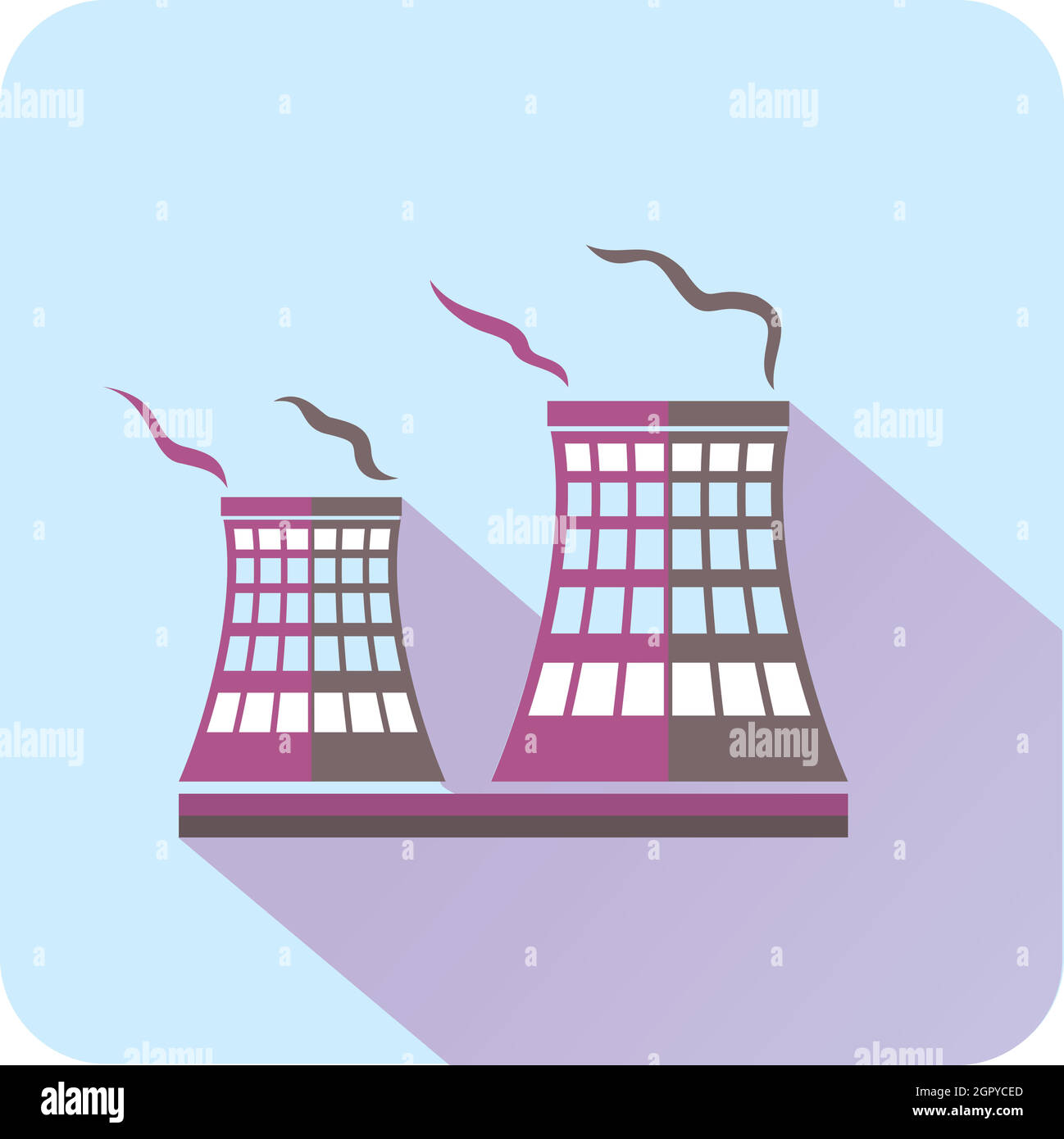 Tower of chemical factory icon, flat style Stock Vector Image & Art - Alamy