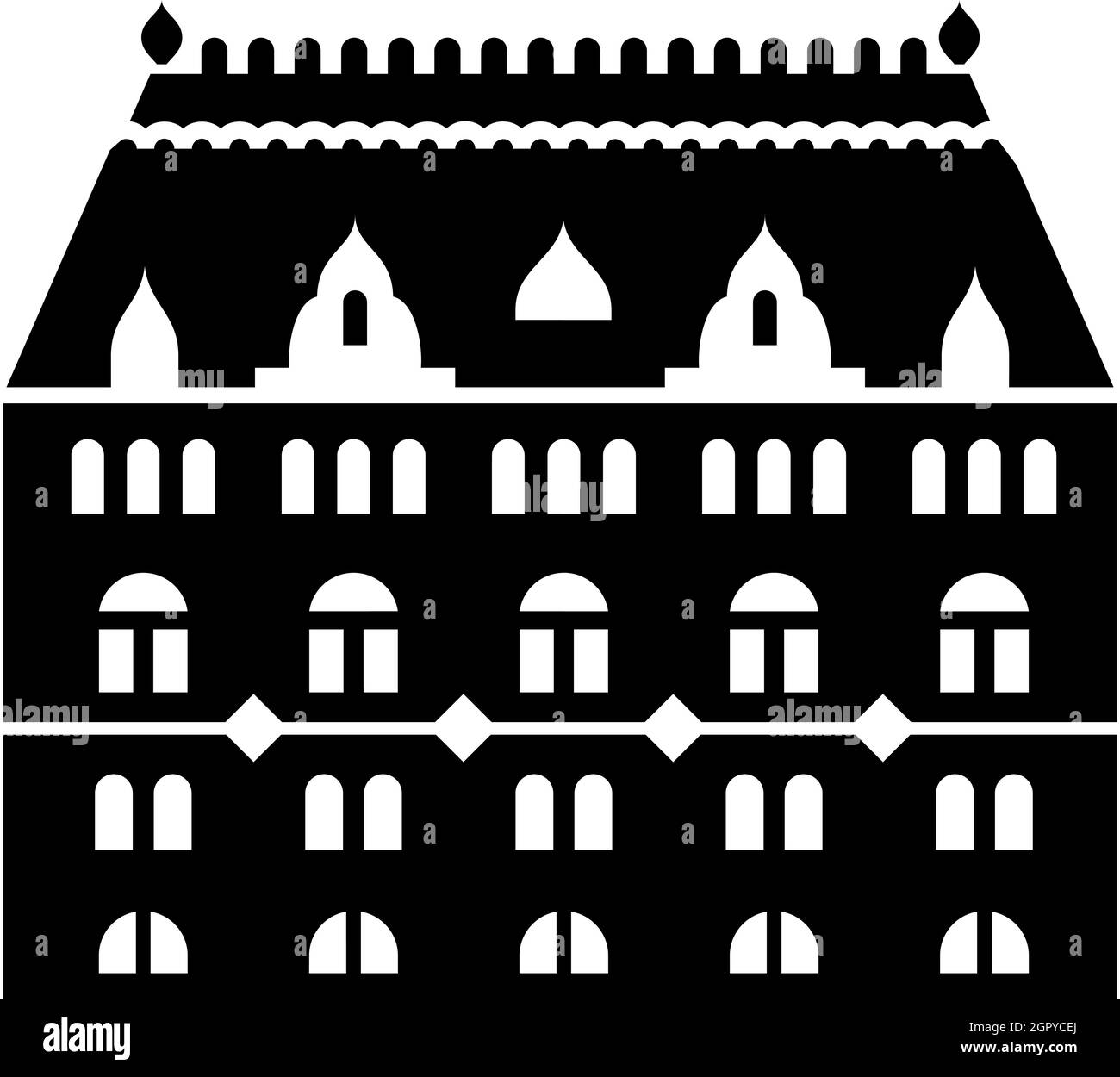 Architecture house building windows Stock Vector Images - Alamy