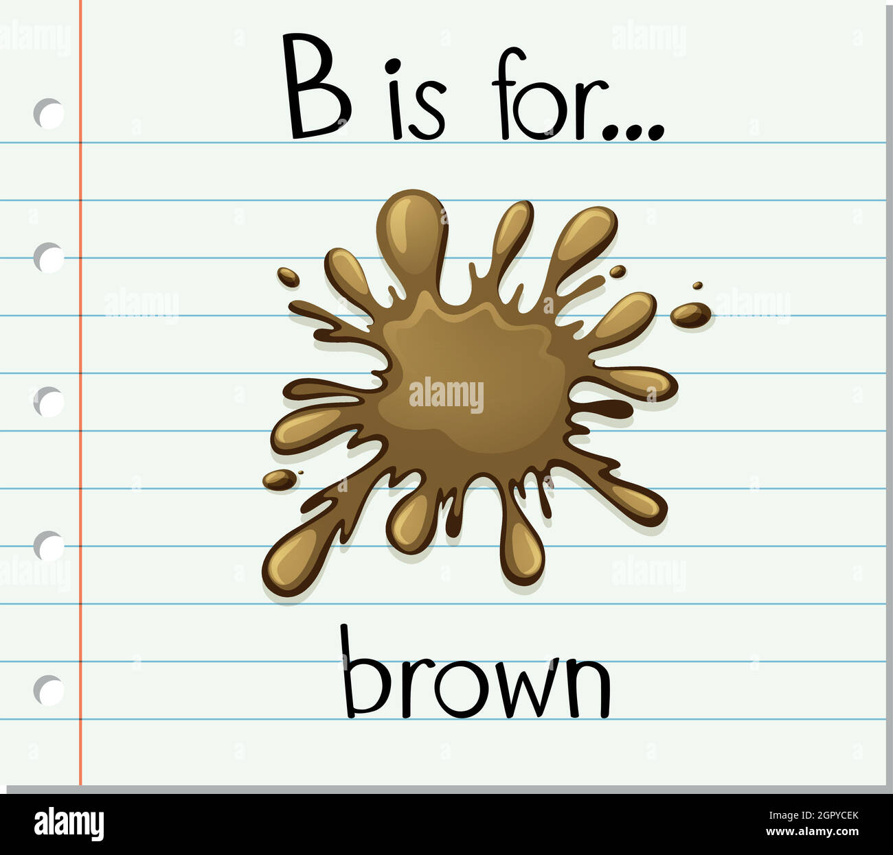 Flashcard letter B is for brown Stock Vector Image & Art - Alamy