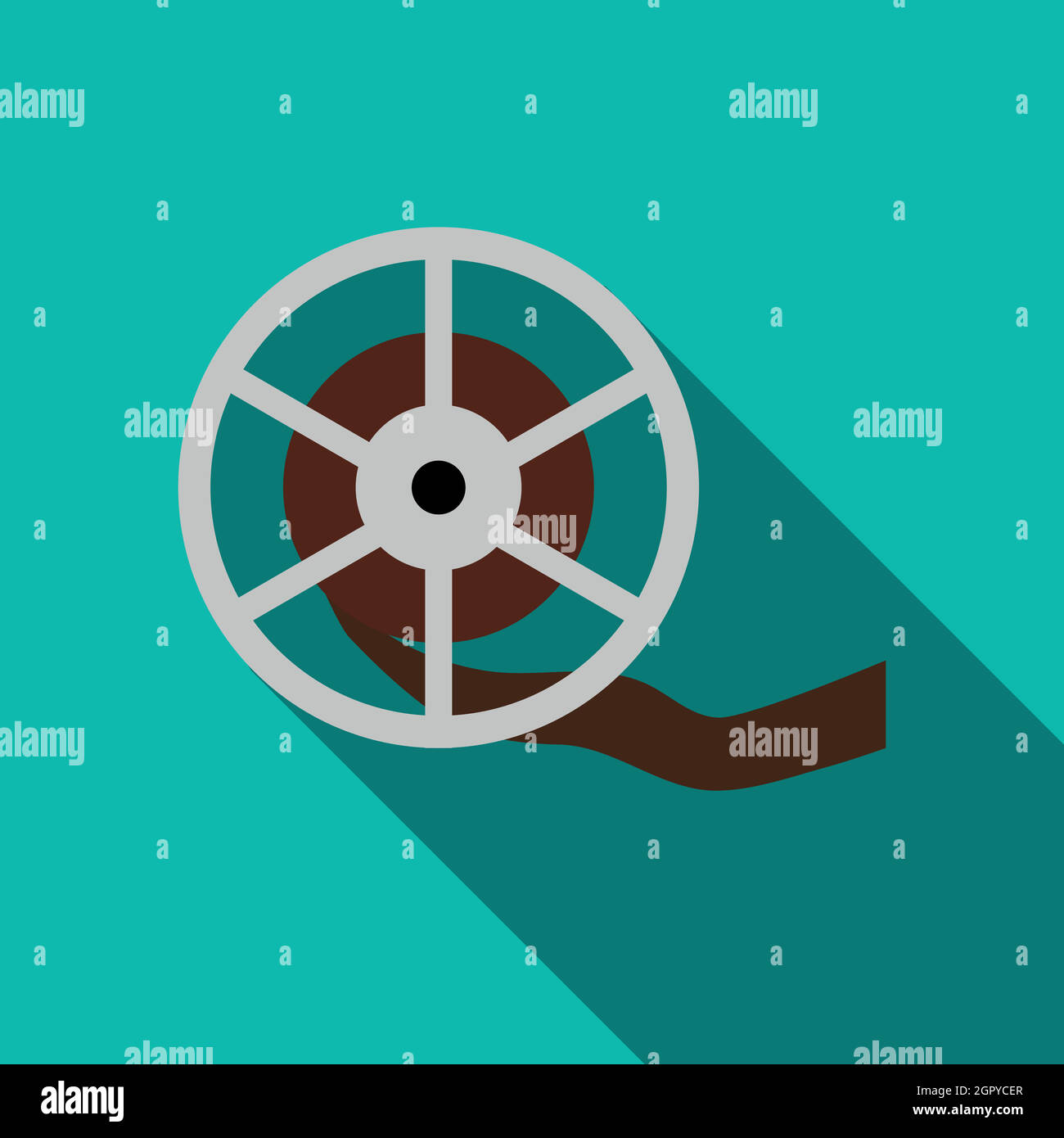 Film reel icon in flat style Stock Vector Image & Art - Alamy