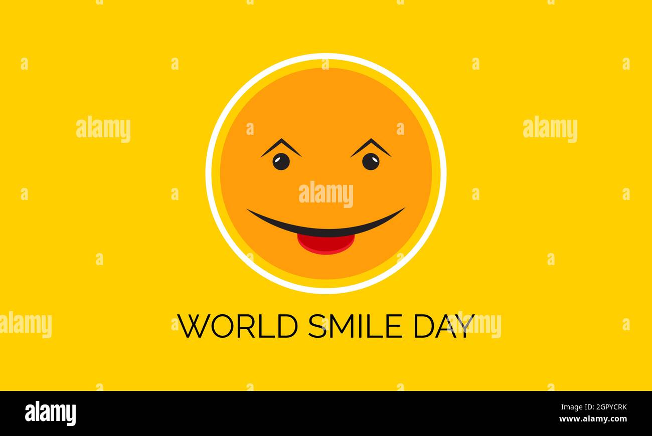 World smile day banner template design with white background Stock ...