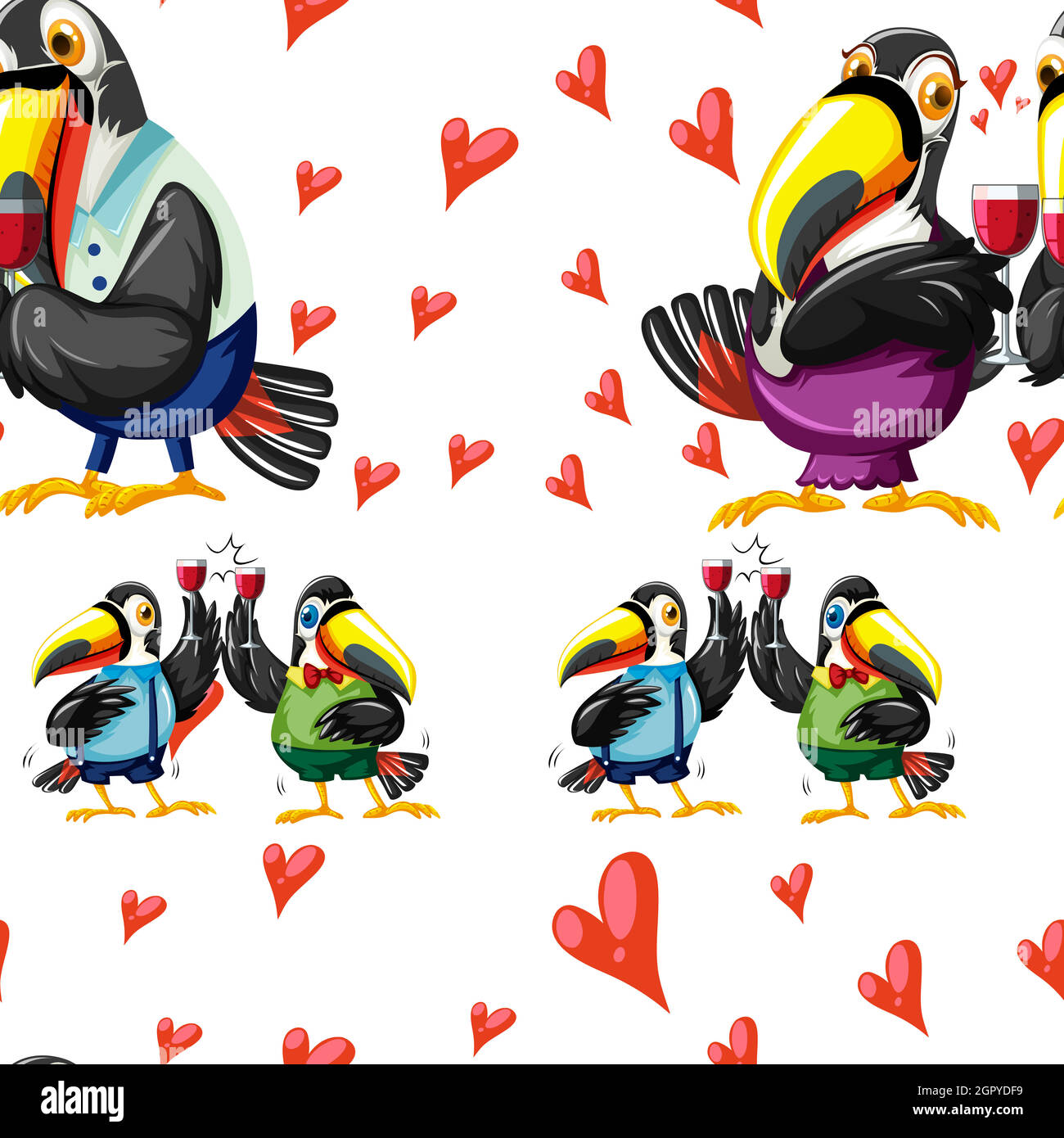 Seamless design with toucan birds Stock Vector Image & Art - Alamy