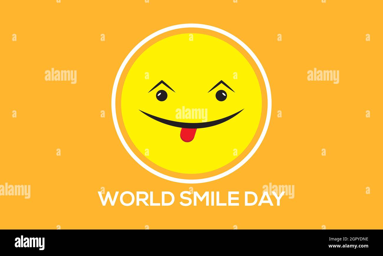 World smile day banner template design with white background Stock ...
