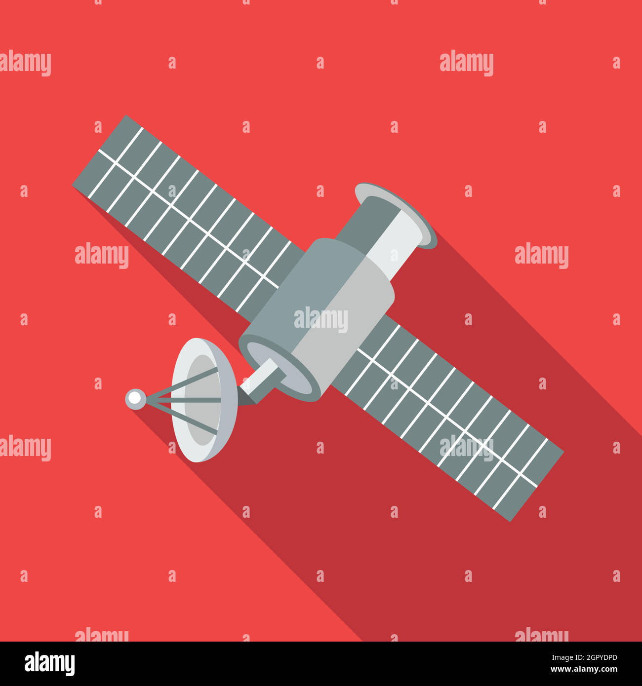 Space satellite icon in flat style Stock Vector Image & Art - Alamy