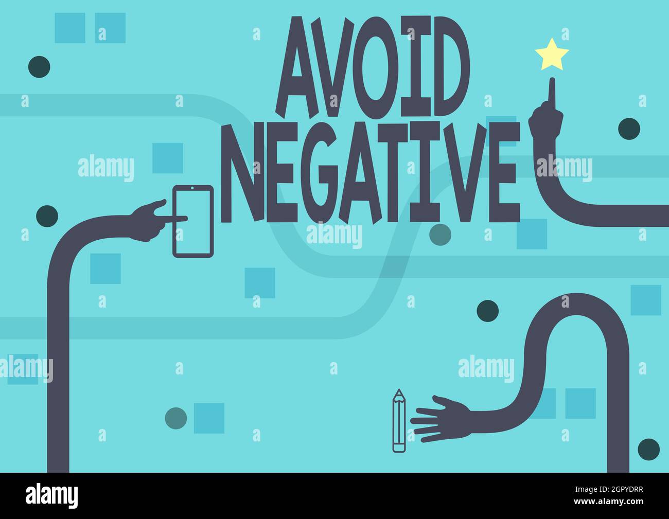 Hand writing sign Avoid Negative. Business approach Staying away from ...