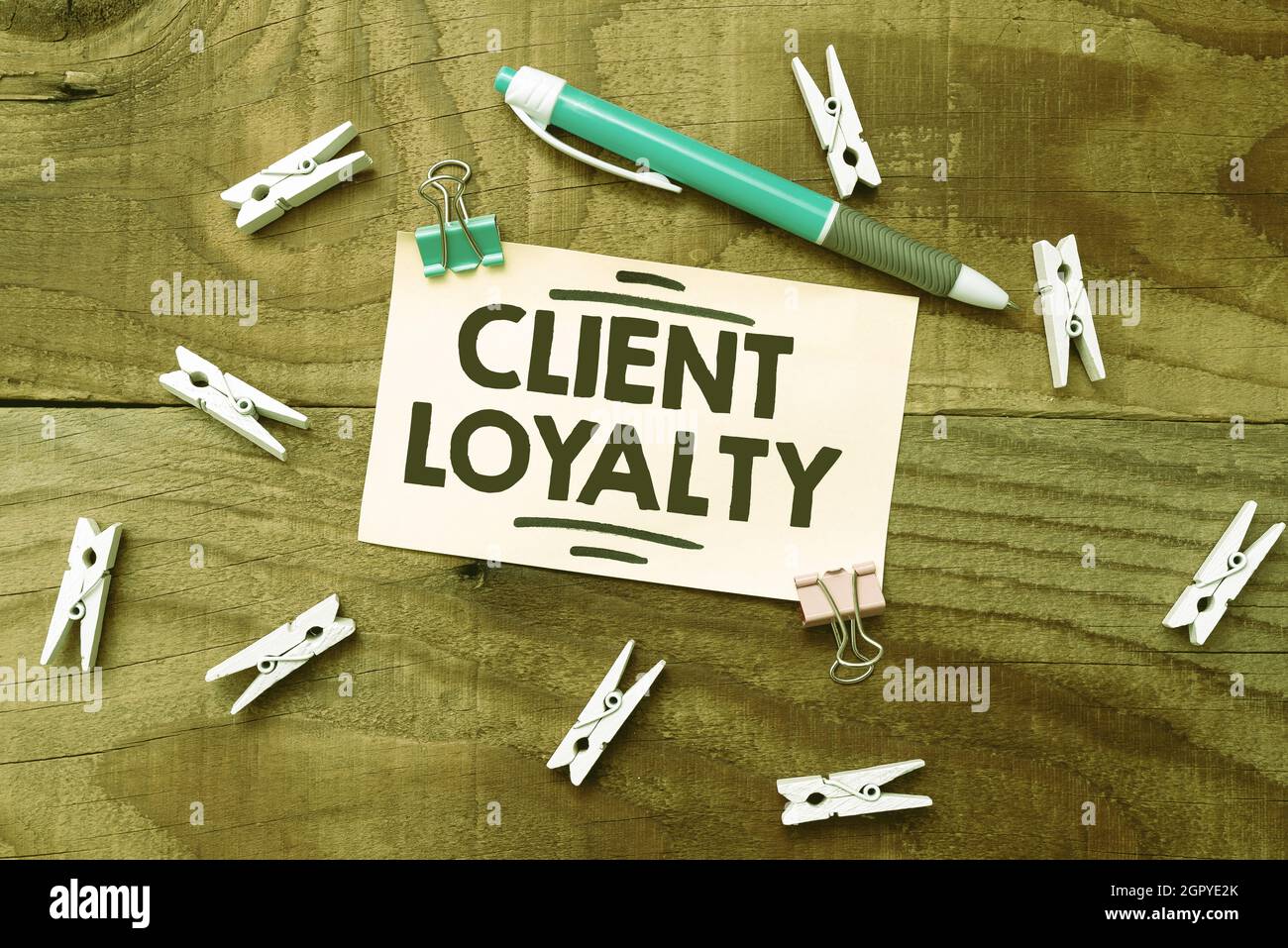 Text sign showing Client Loyalty. Business approach The result of ...