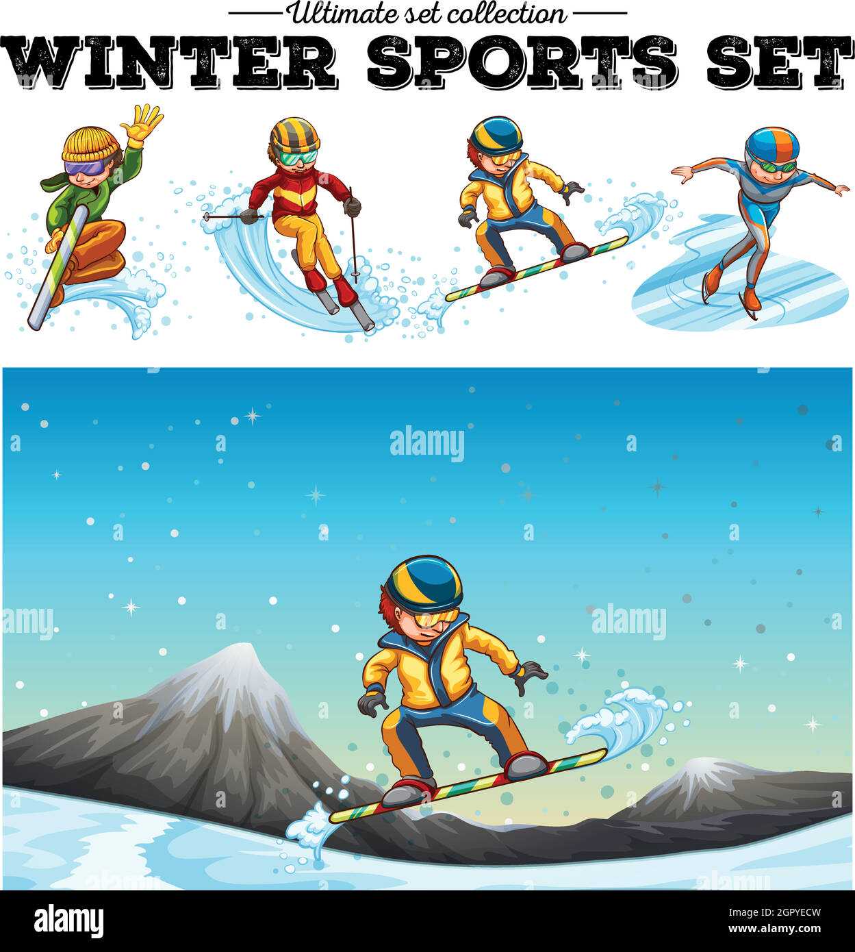 Winter people Stock Vector Images - Alamy