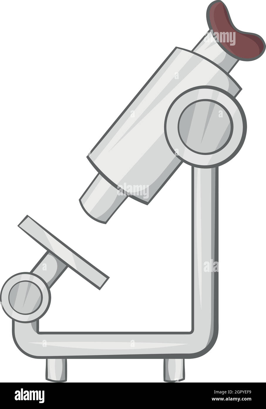 Microscope icon in cartoon style Stock Vector Image & Art - Alamy